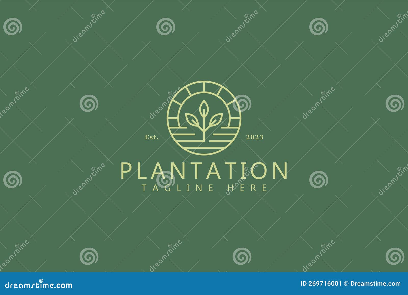 Plantation Sign Symbol for Business Vegan Logo Stock Vector ...