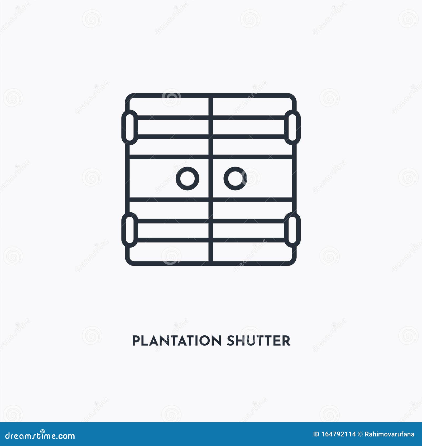 Plantation Shutter Icon. Simple Element Illustration. Isolated Trendy ...