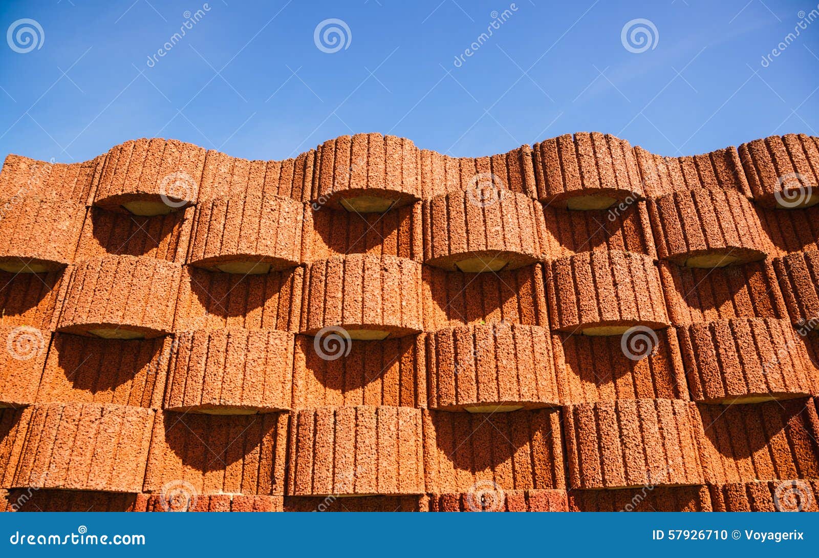 Planter Blocks As Retaining Wall. Stock Photo - Image of block, pattern ...