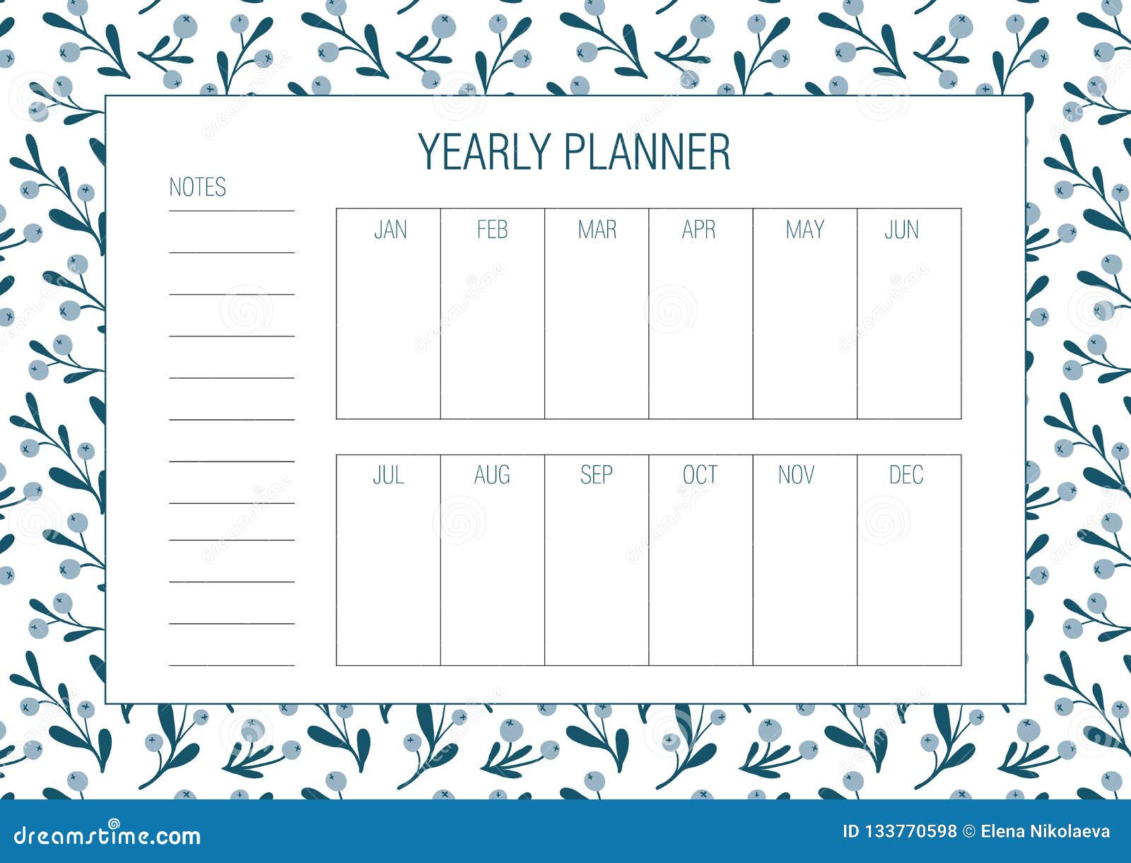 Plantilla Anual De Las Metas Ilustración del Vector - Ilustración de ...