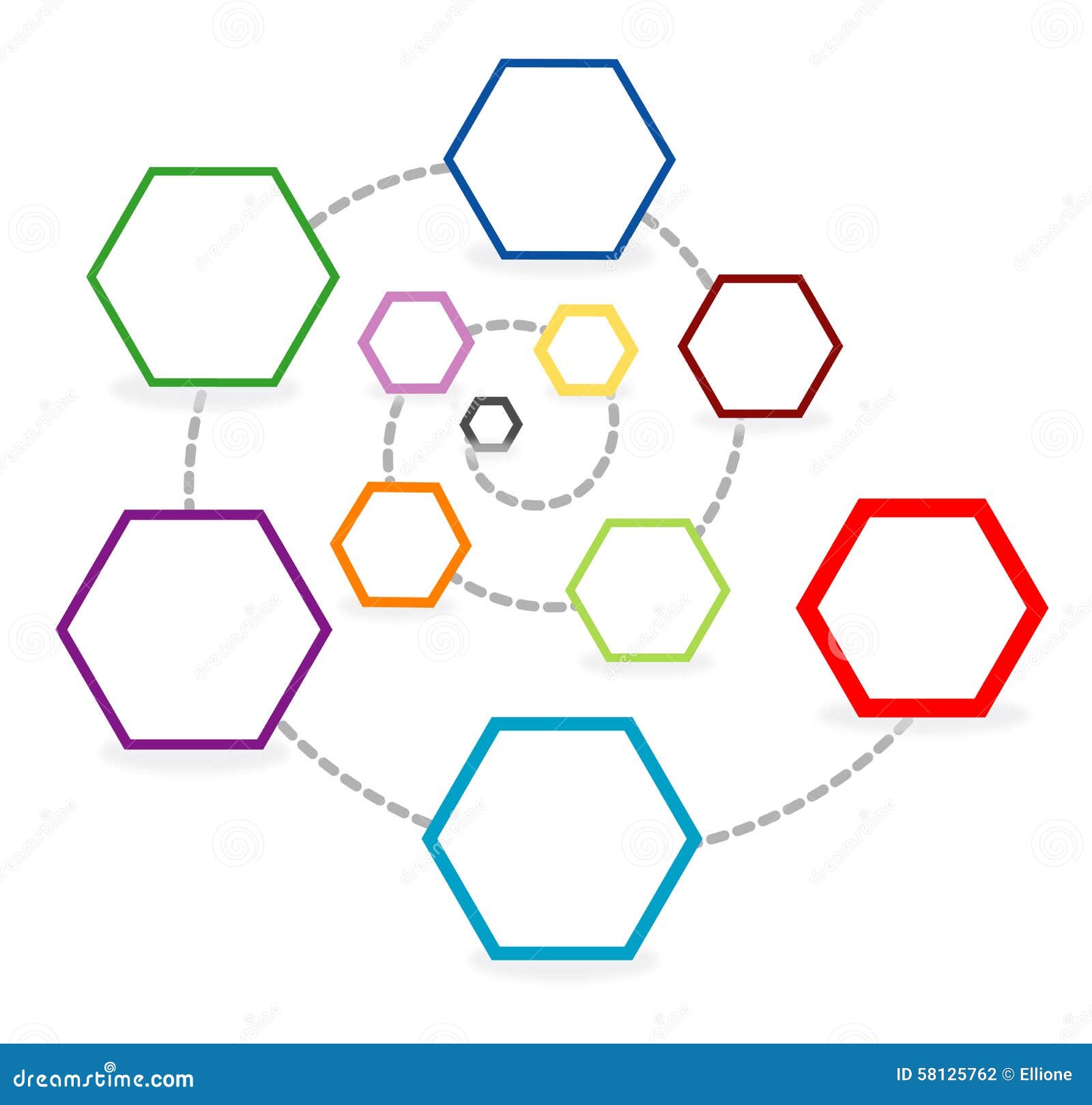 Plantilla Con La Carta Hexagonal Stock de ilustración - Ilustración de ...