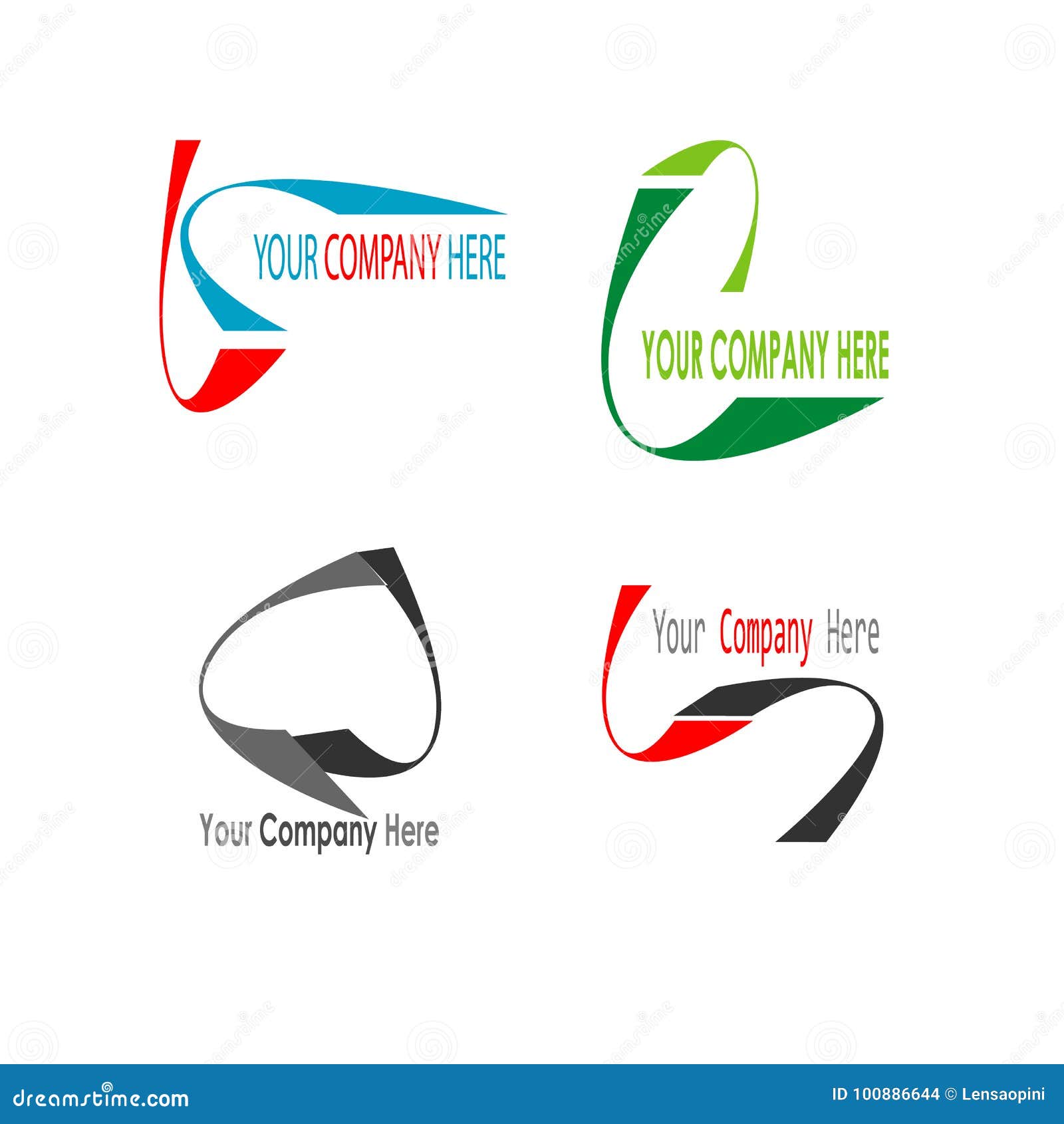 Plantilla Curvada Del Logotipo Ilustración del Vector - Ilustración de ...