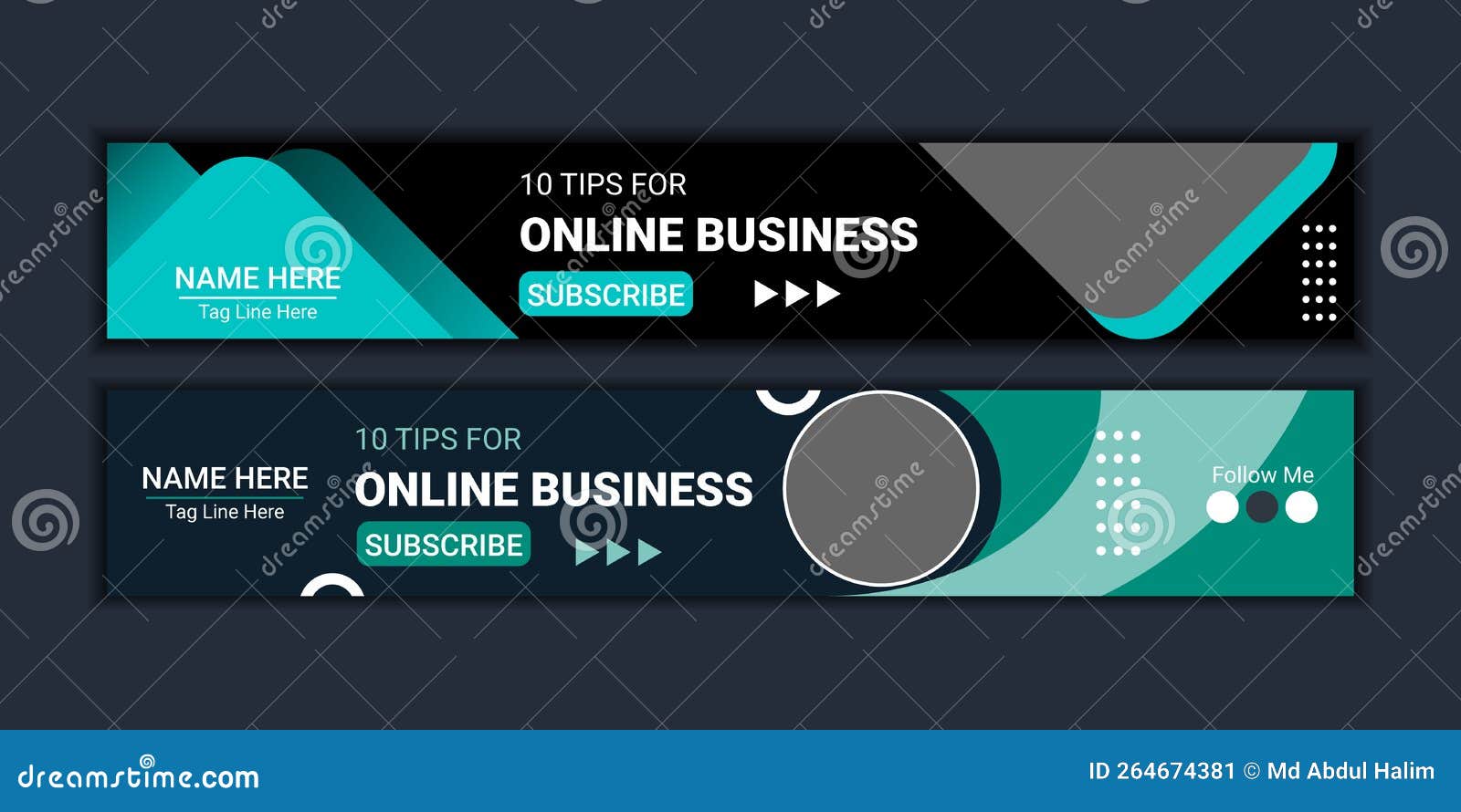 Plantilla De Arte De Canal De Banner De Youtube Para Empresas Imagen De