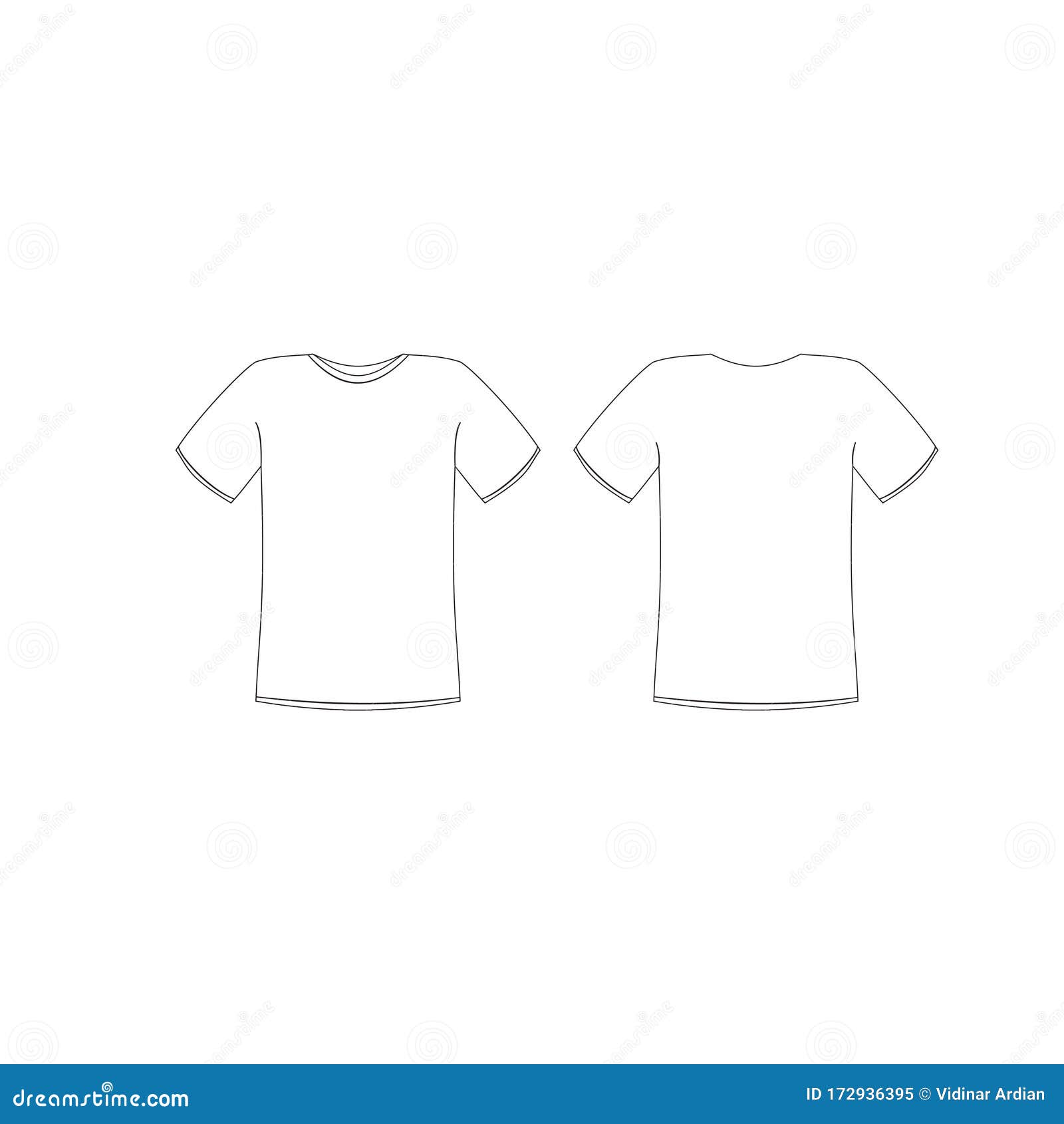 Plantilla De Camiseta Blanca En Blanco Vector Ilustración del Vector ...