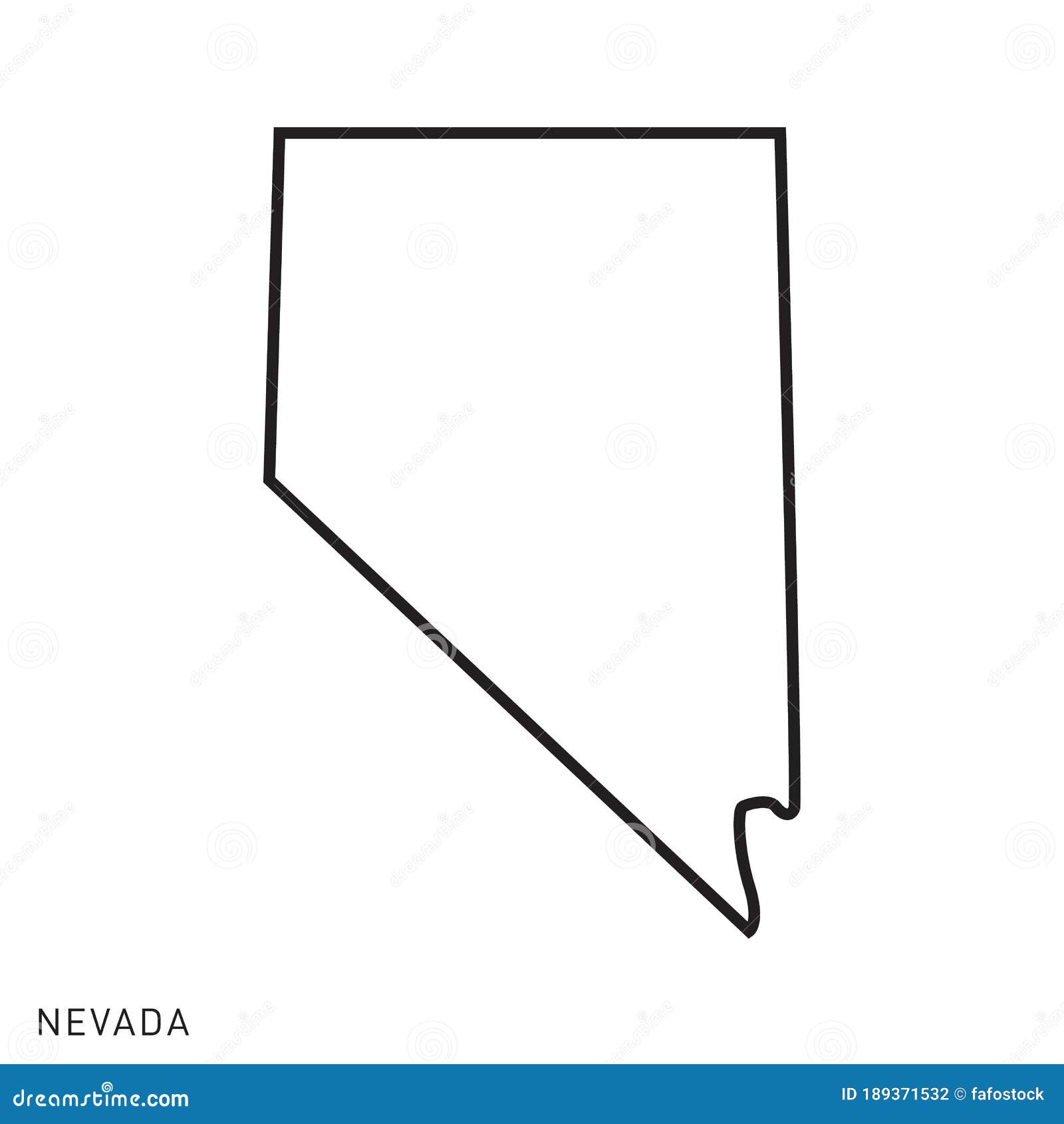 Plantilla De Diseño De Vector De Esquema De Mapa De Nevada. Trazo ...