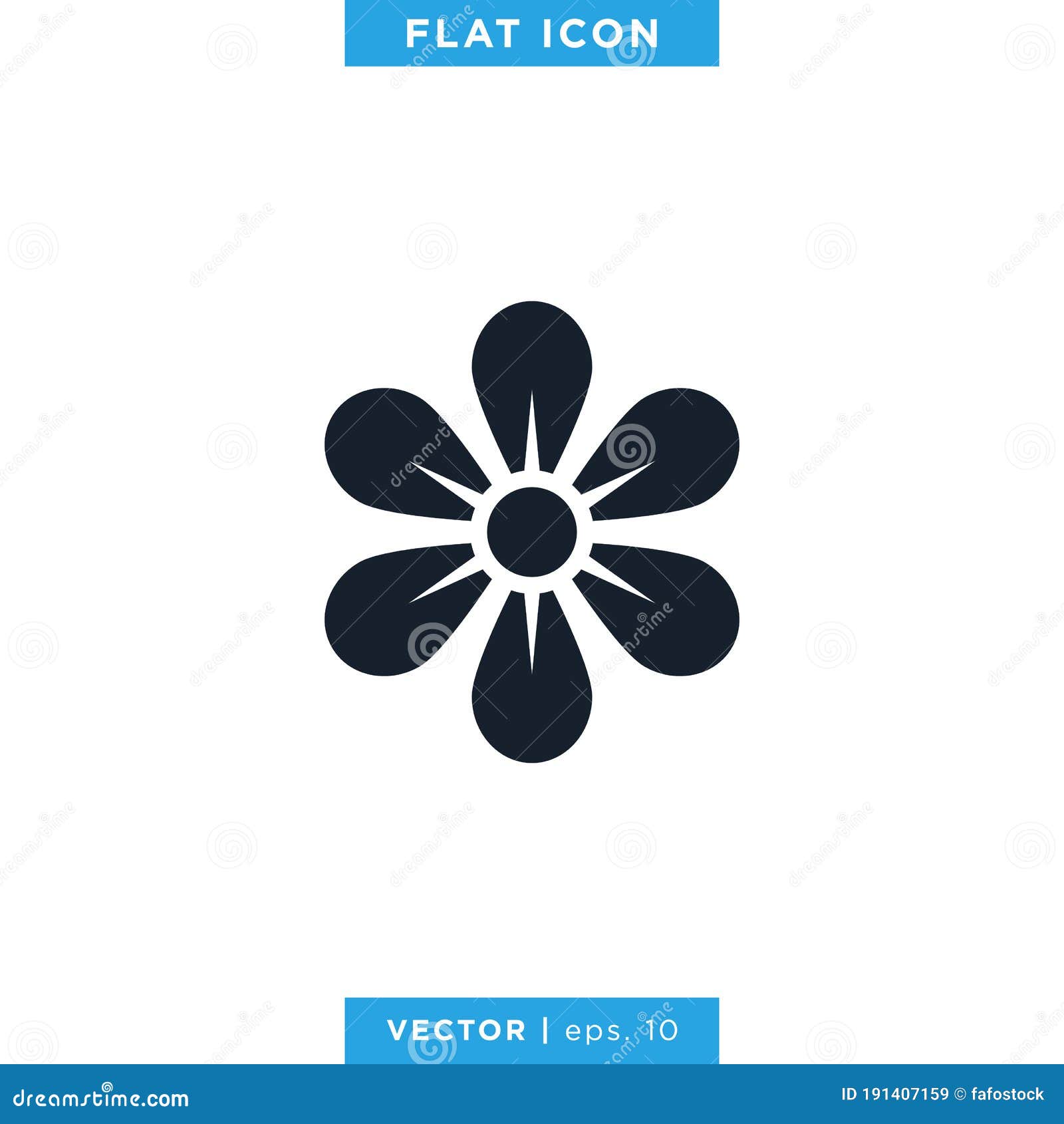 Plantilla De Diseño De Vector De Icono De Flor. Ilustración del Vector ...