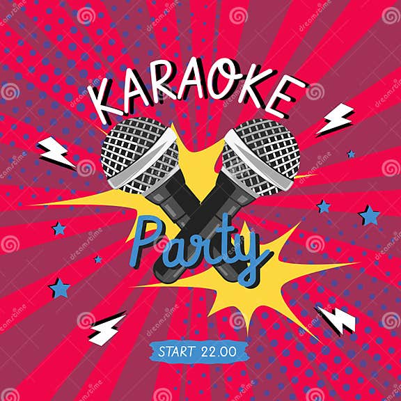 Plantilla De Folleto De Invitación De Fiesta De Karaoke En Estilo De