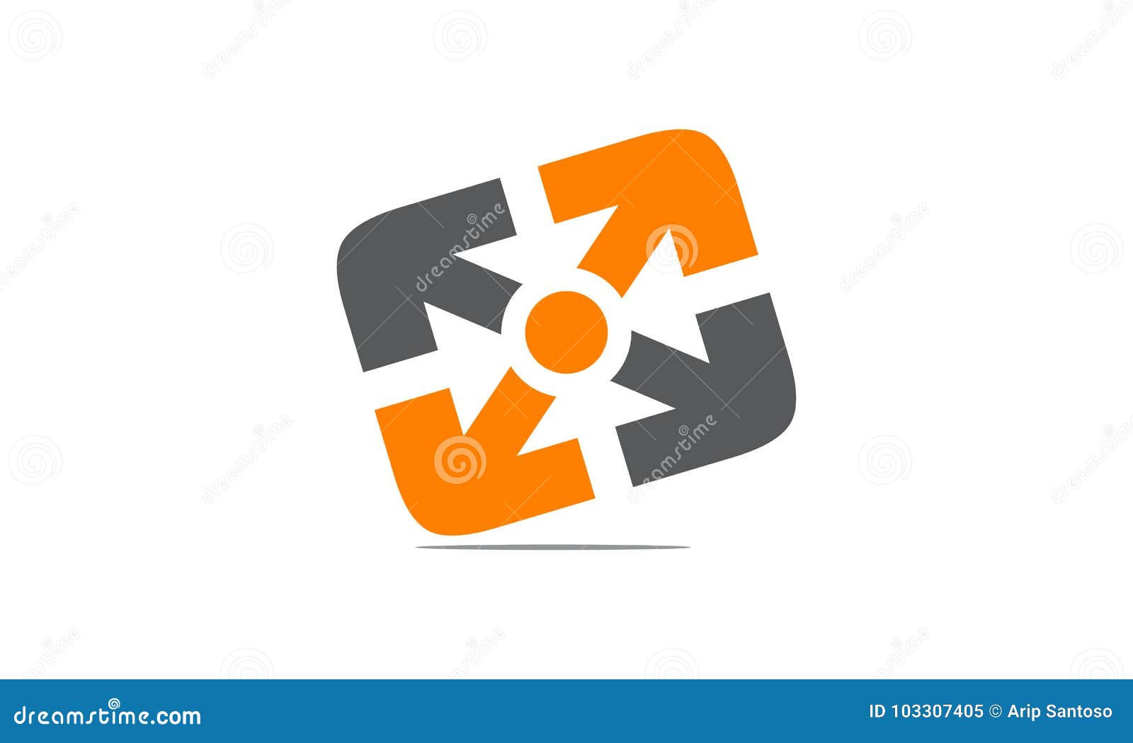 Plantilla De La Sinergia De La Flecha Ilustración del Vector ...