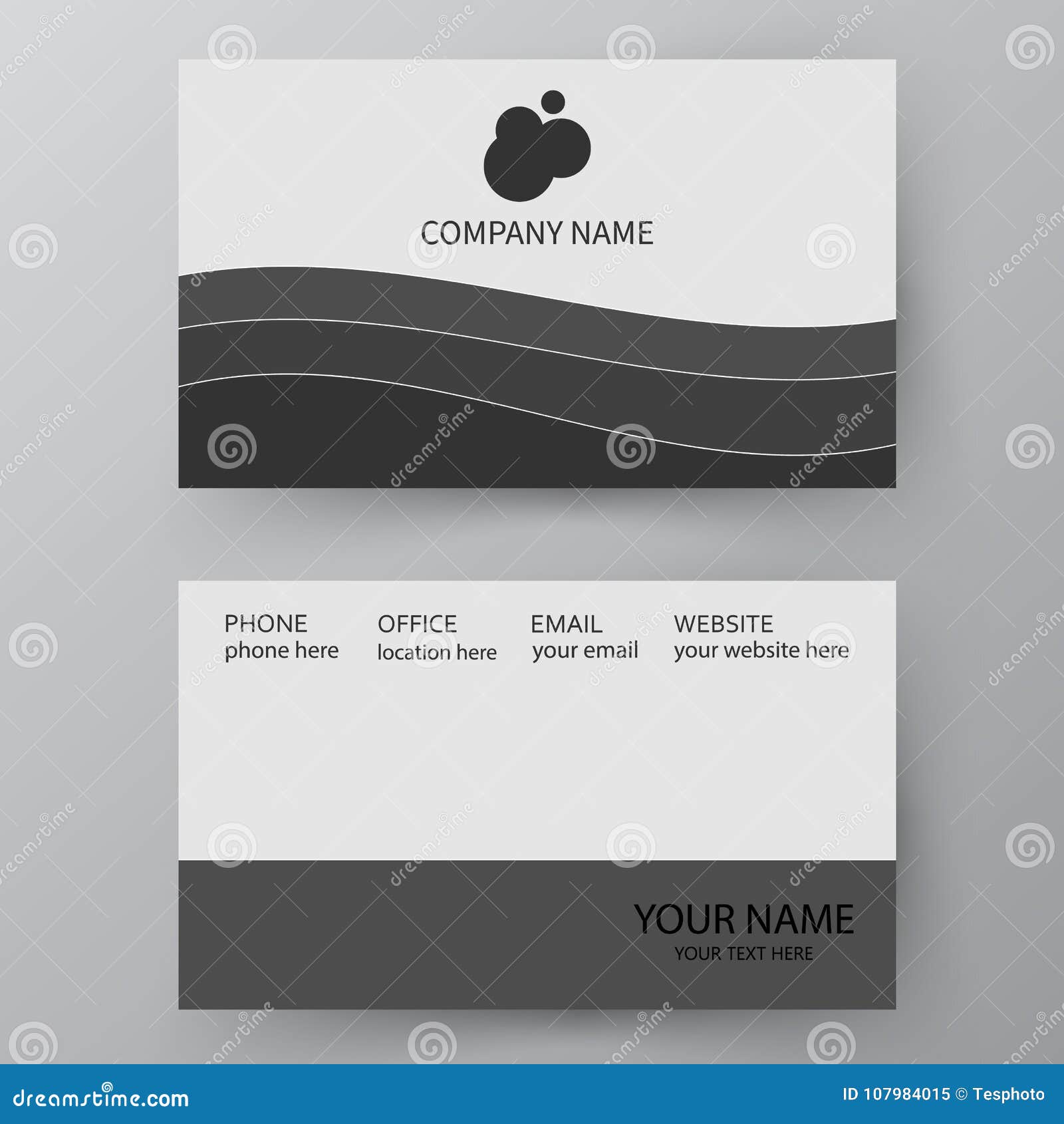 Plantilla De La Tarjeta De Visita Del Vector E Ilustración del Vector ...