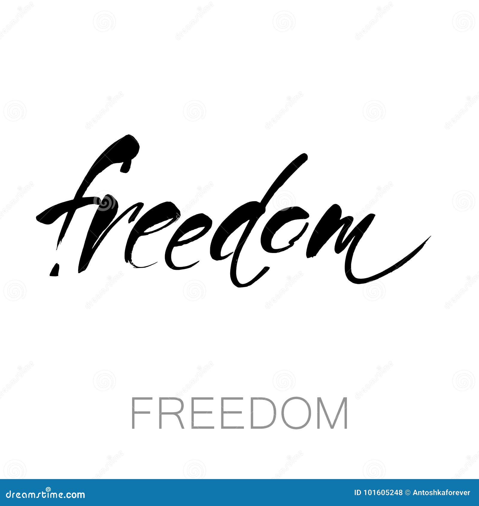 Plantilla De Las Letras De La Libertad Ilustración del Vector ...