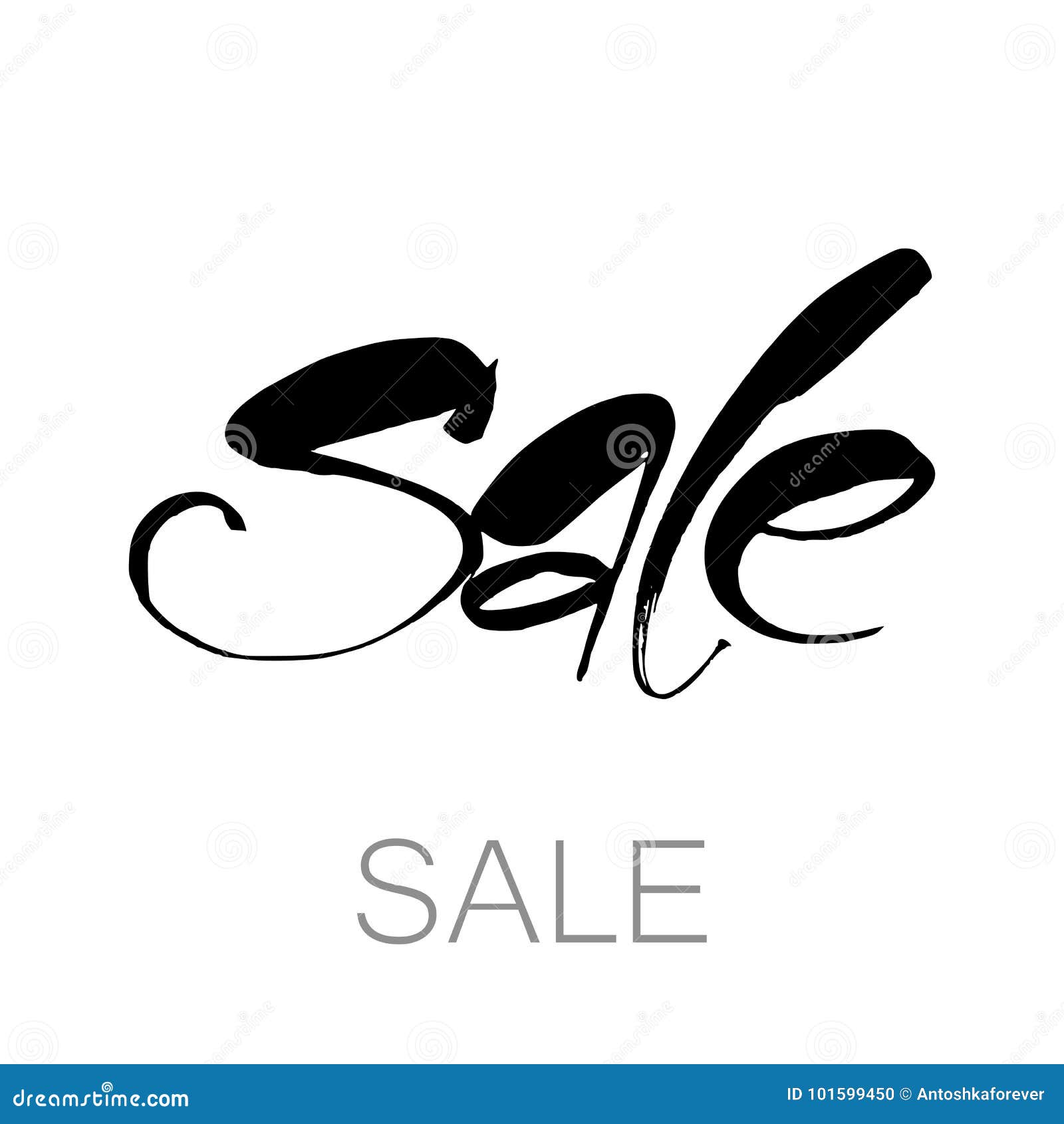 Plantilla De Las Letras De La Venta Ilustración del Vector ...