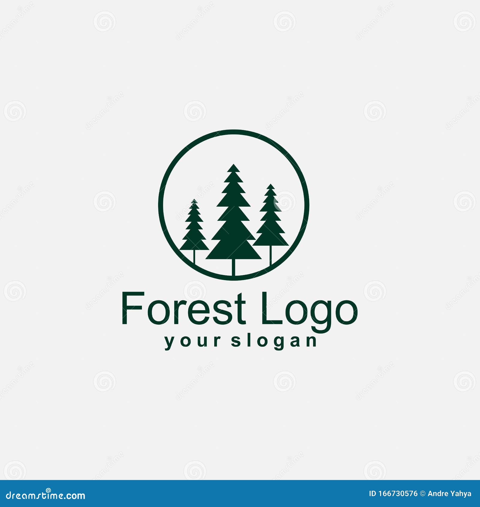 Plantilla De Logotipo De Bosque Stock de ilustración - Ilustración de ...