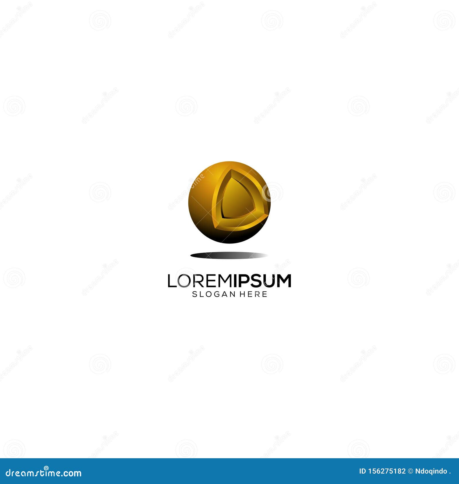 Plantilla De Logotipo De Degradado De Oro Circular Ilustración del ...