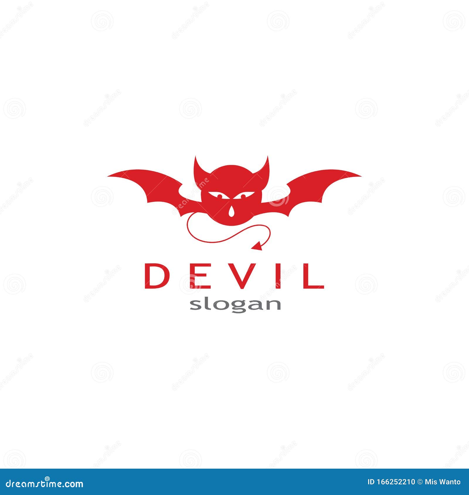 Plantilla De Logotipo Del Demonio Stock de ilustración - Ilustración de ...