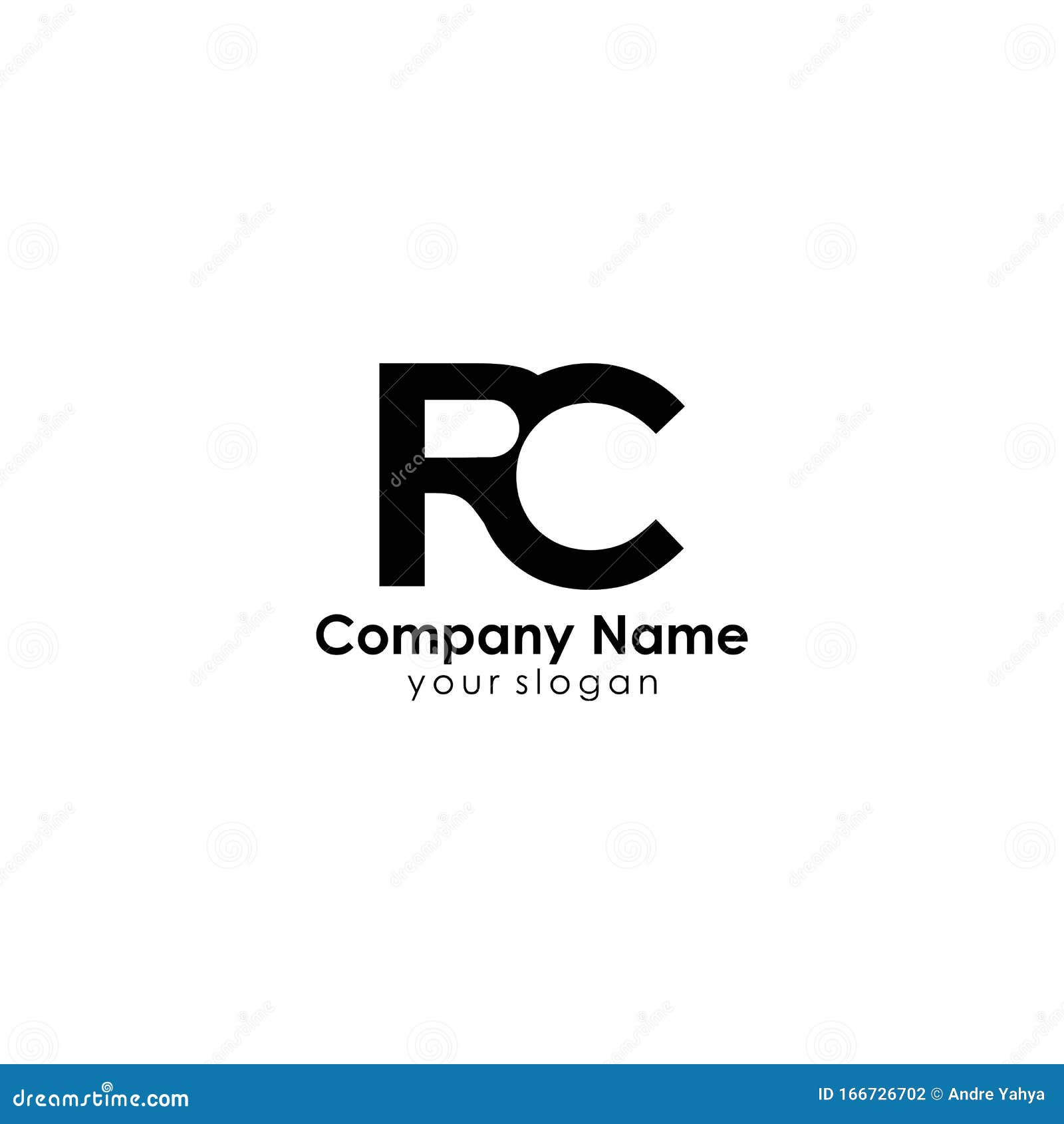 Plantilla De Logotipo Rc De Letra Stock de ilustración - Ilustración de ...
