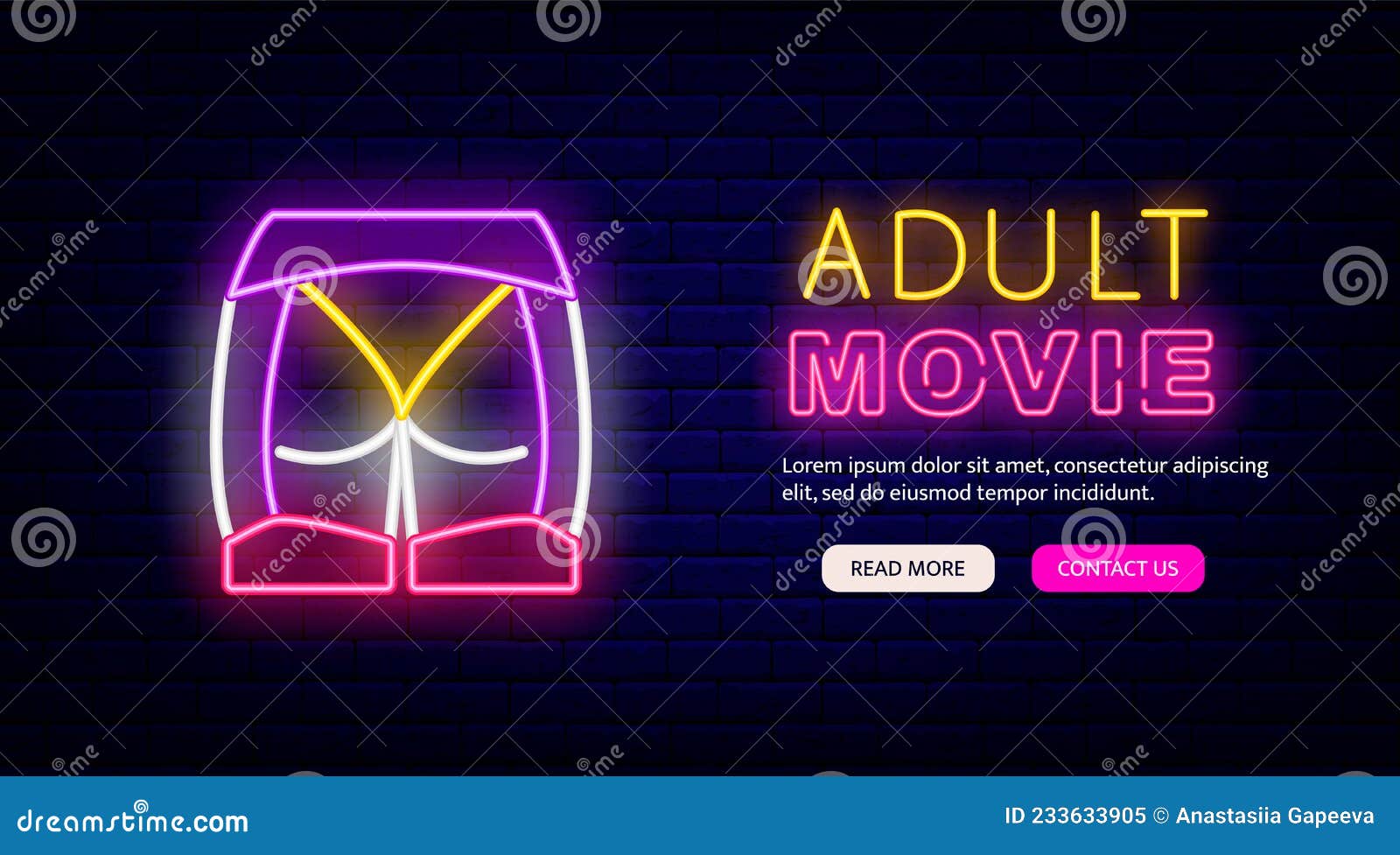 Plantilla De Página De Inicio Para Tienda De Sexo Logotipo De Película