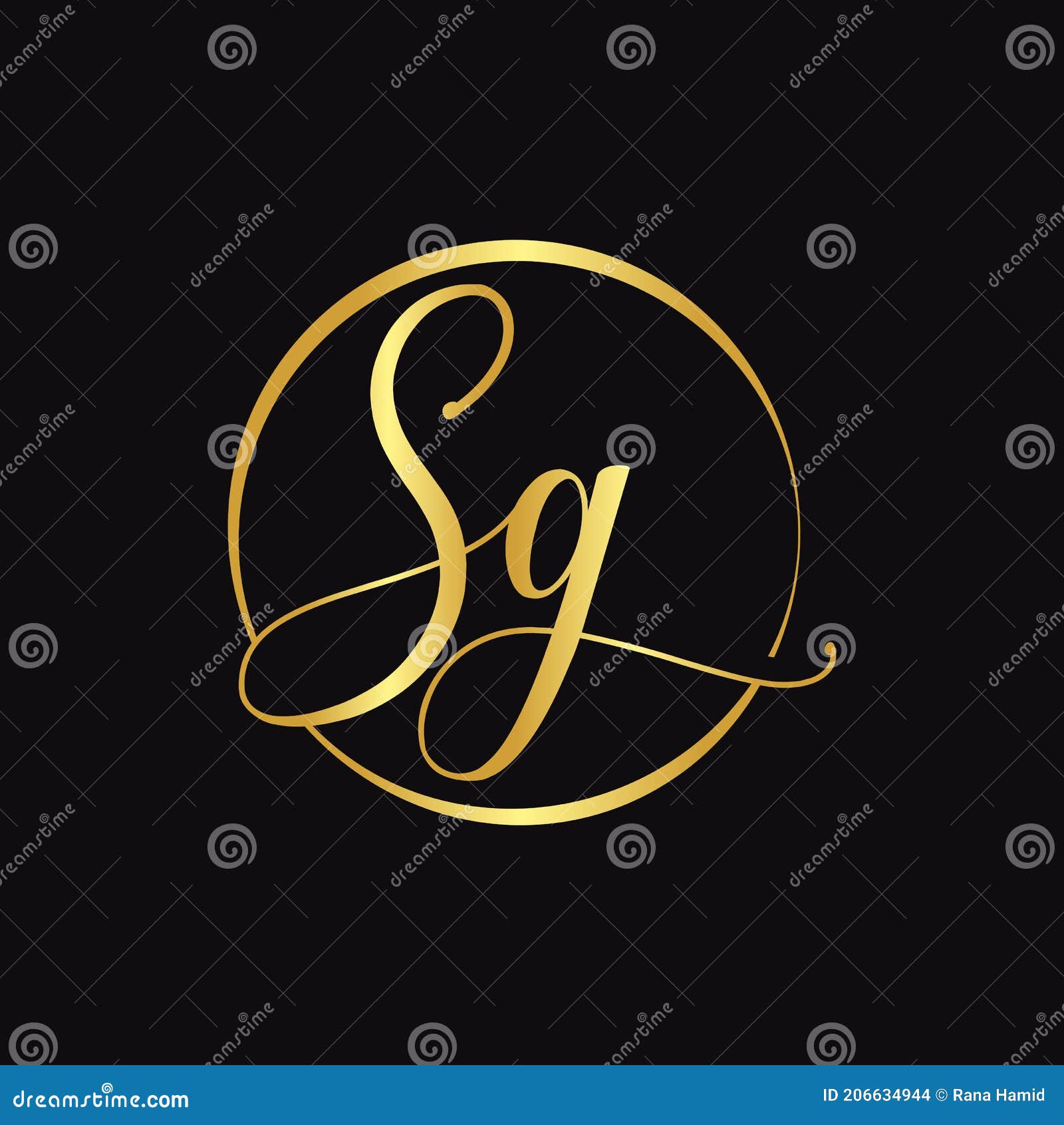 Plantilla De Vector De Diseño De Logotipo De Letra Sg Inicial. Diseño ...