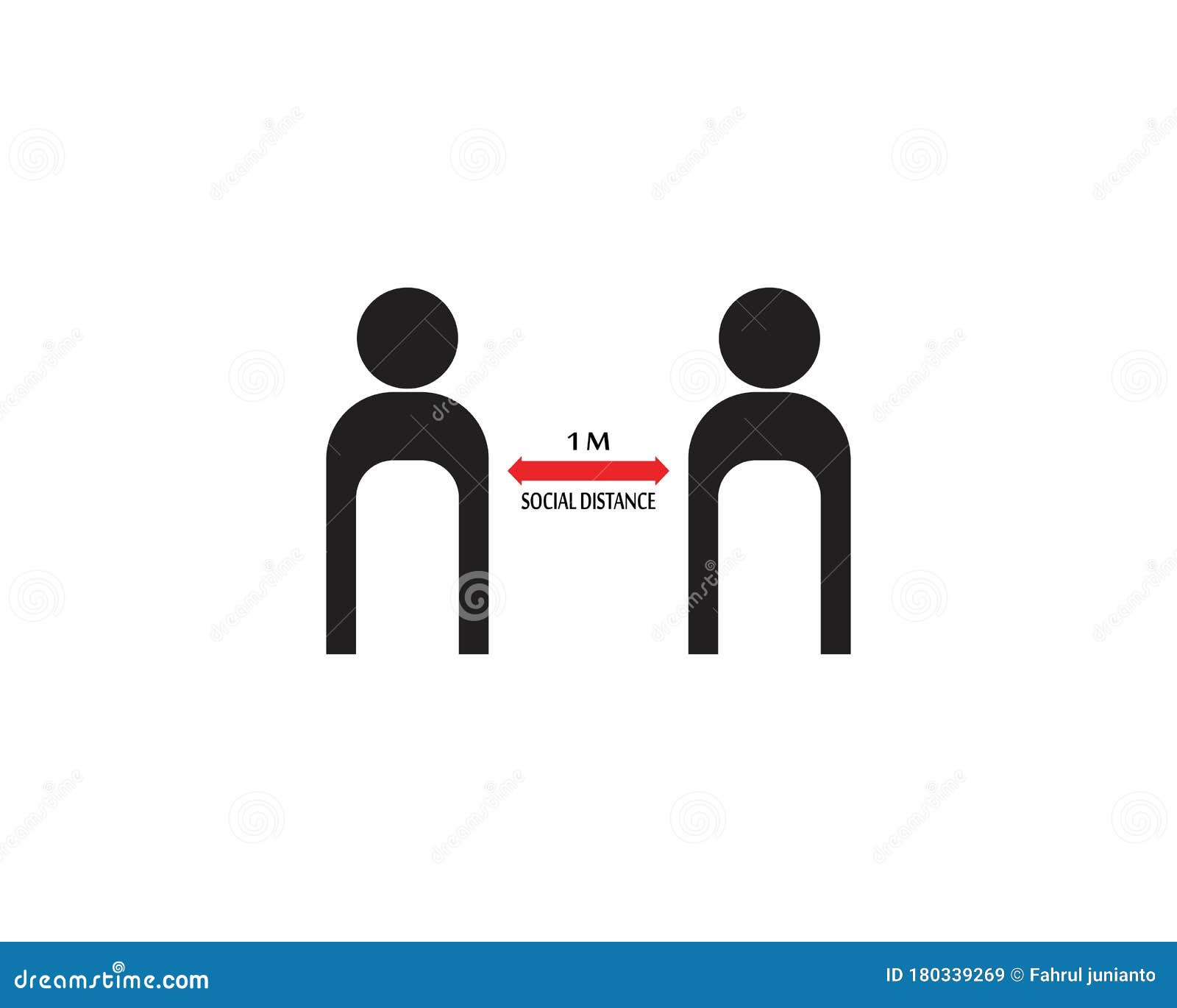 Plantilla De Vector De Logotipo De Distancia Social Stock de ...