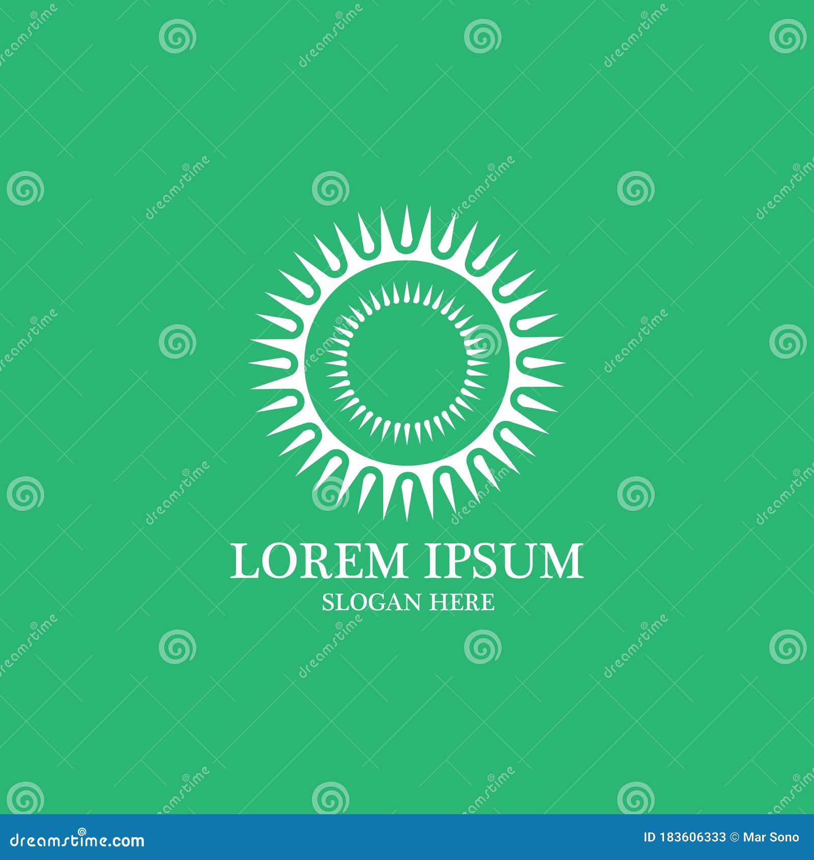 Plantilla De Vector De Logotipo De Sol Ilustración del Vector ...