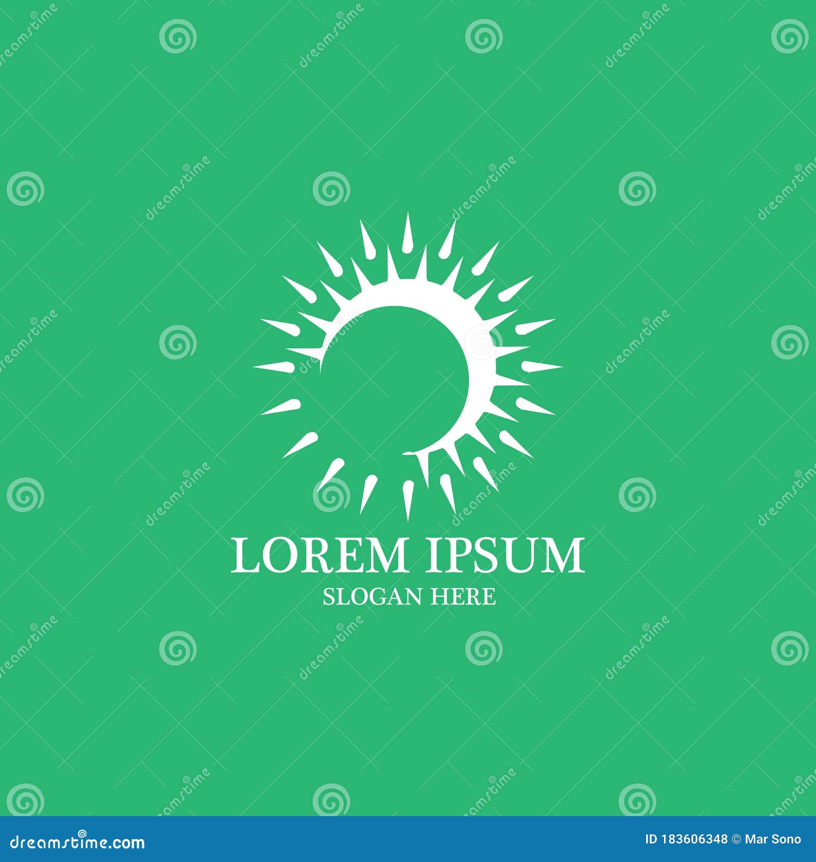 Plantilla De Vector De Logotipo De Sol Ilustración del Vector ...