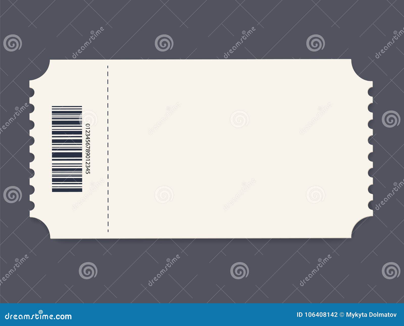 Plantilla Del Boleto Vector Ilustración del Vector - Ilustración de ...