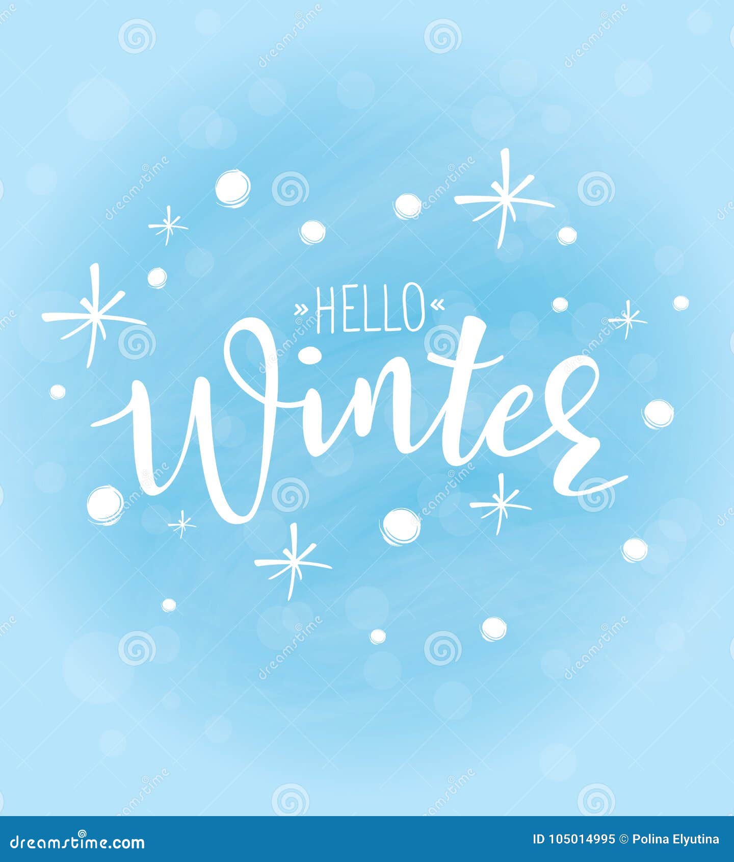 Plantilla Del Cartel Del Vector Del ` Del Invierno Del ` Hola ...