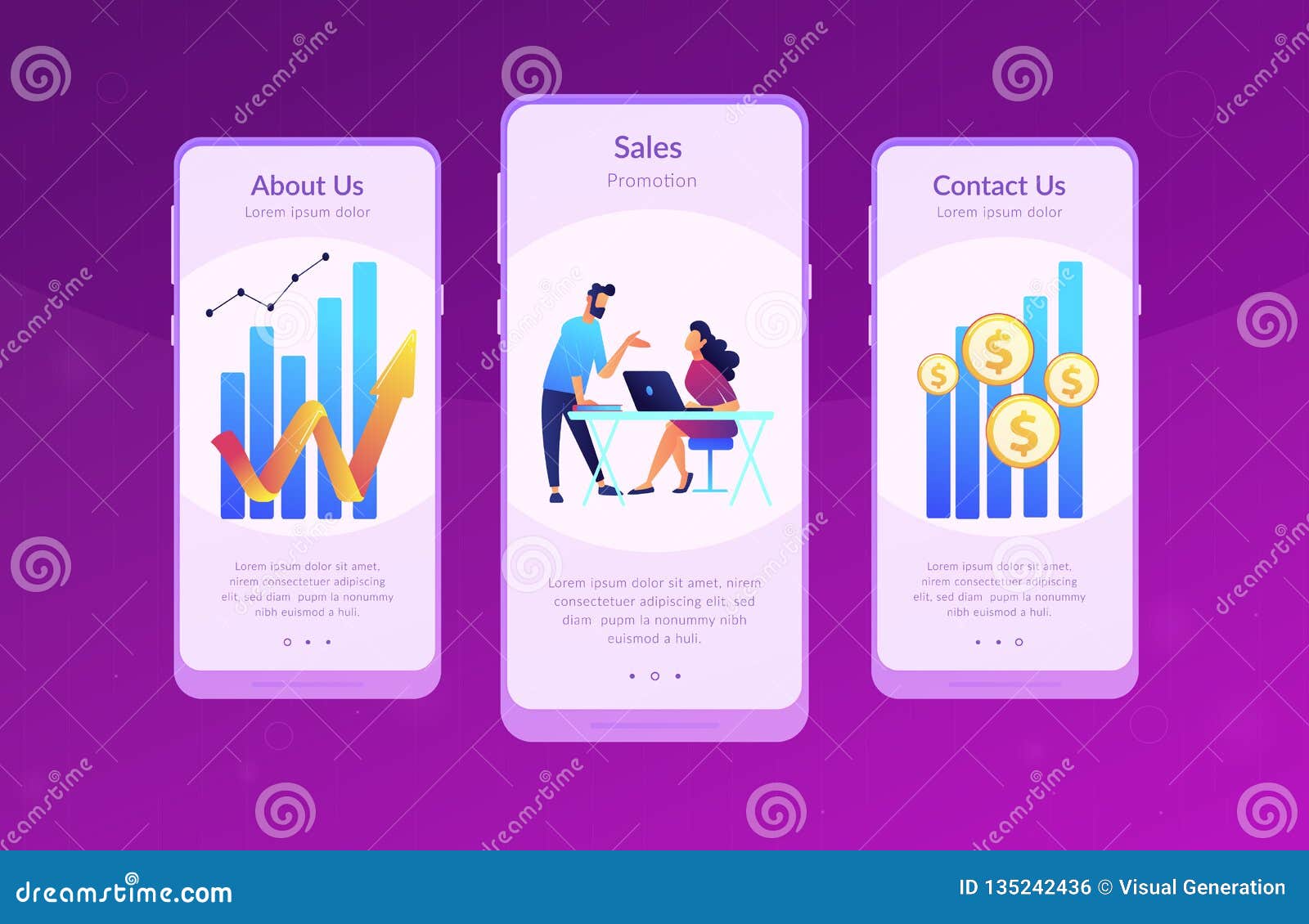 Plantilla Del Interfaz Del App Del Crecimiento De Las Ventas ...