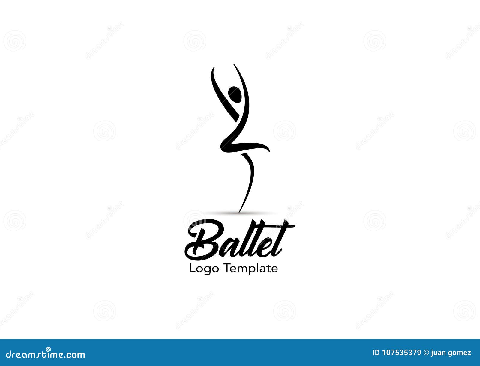 Plantilla Del Logotipo Del Ballet Stock de ilustración - Ilustración de ...