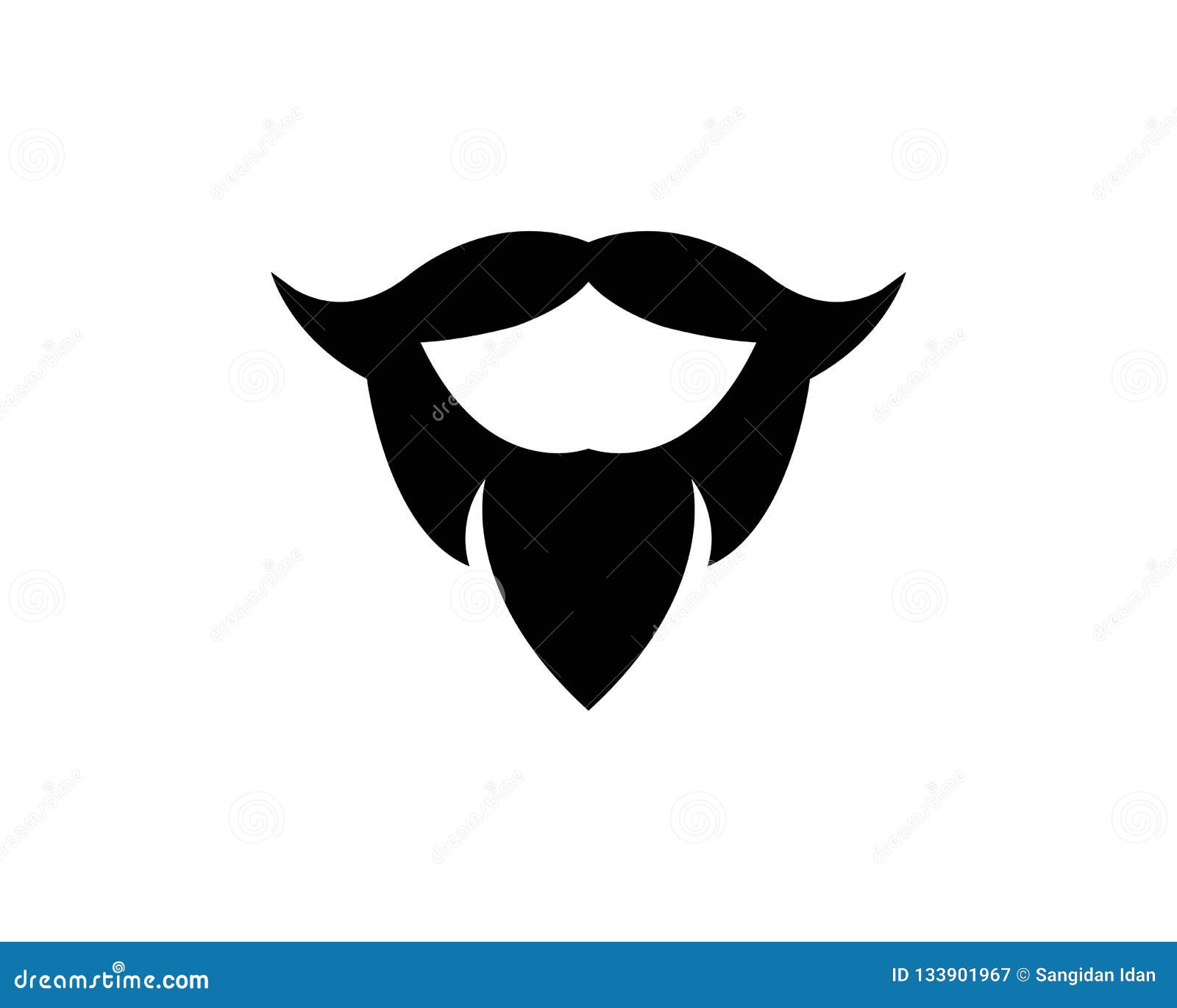 Plantilla Del Logotipo De La Barba Ilustración del Vector - Ilustración ...