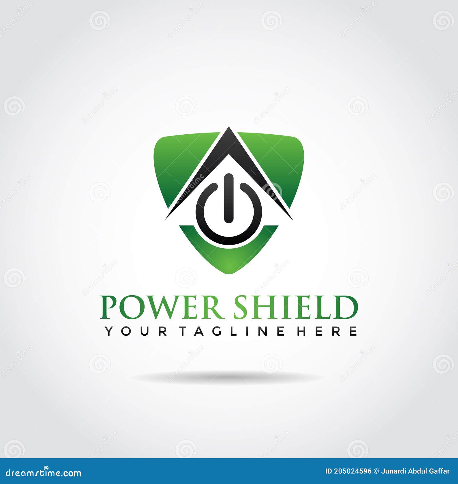 Plantilla Del Logotipo De Power Shield. Eps10 Ilustración del Vector ...