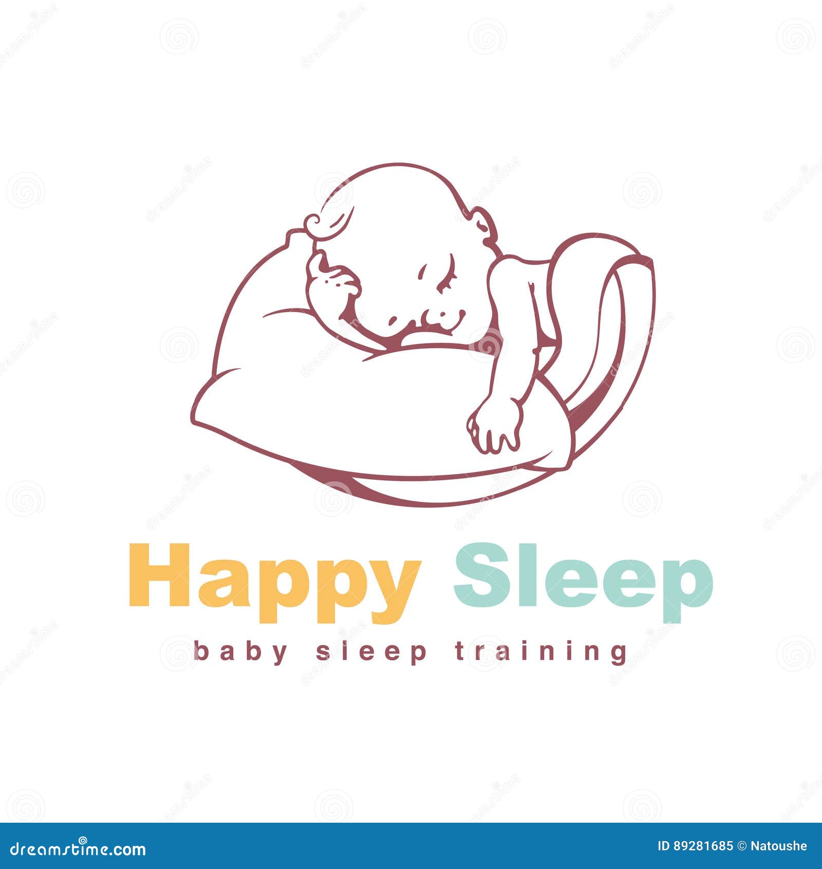 Plantilla Del Logotipo Del Bebé Ilustración del Vector - Ilustración de ...