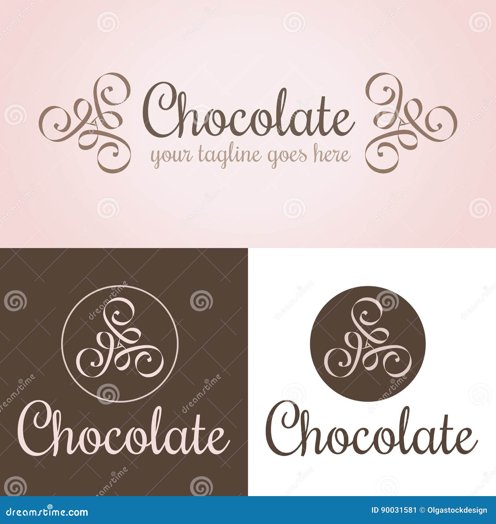 Plantilla Del Logotipo Del Chocolate Ilustración del Vector ...