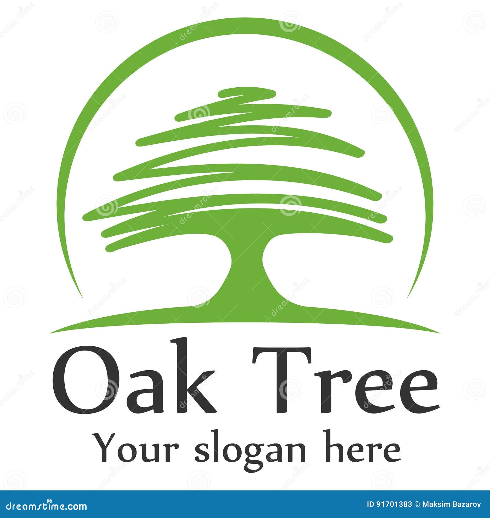 Plantilla Del Logotipo Del Roble Ilustración del Vector - Ilustración ...