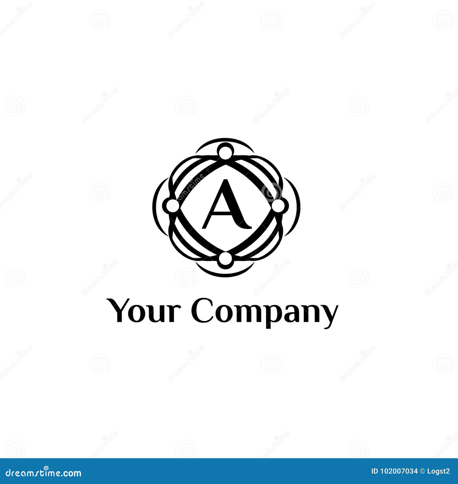 Plantilla Del Logotipo Del Vector De La Marca De La Moda Letra a ...