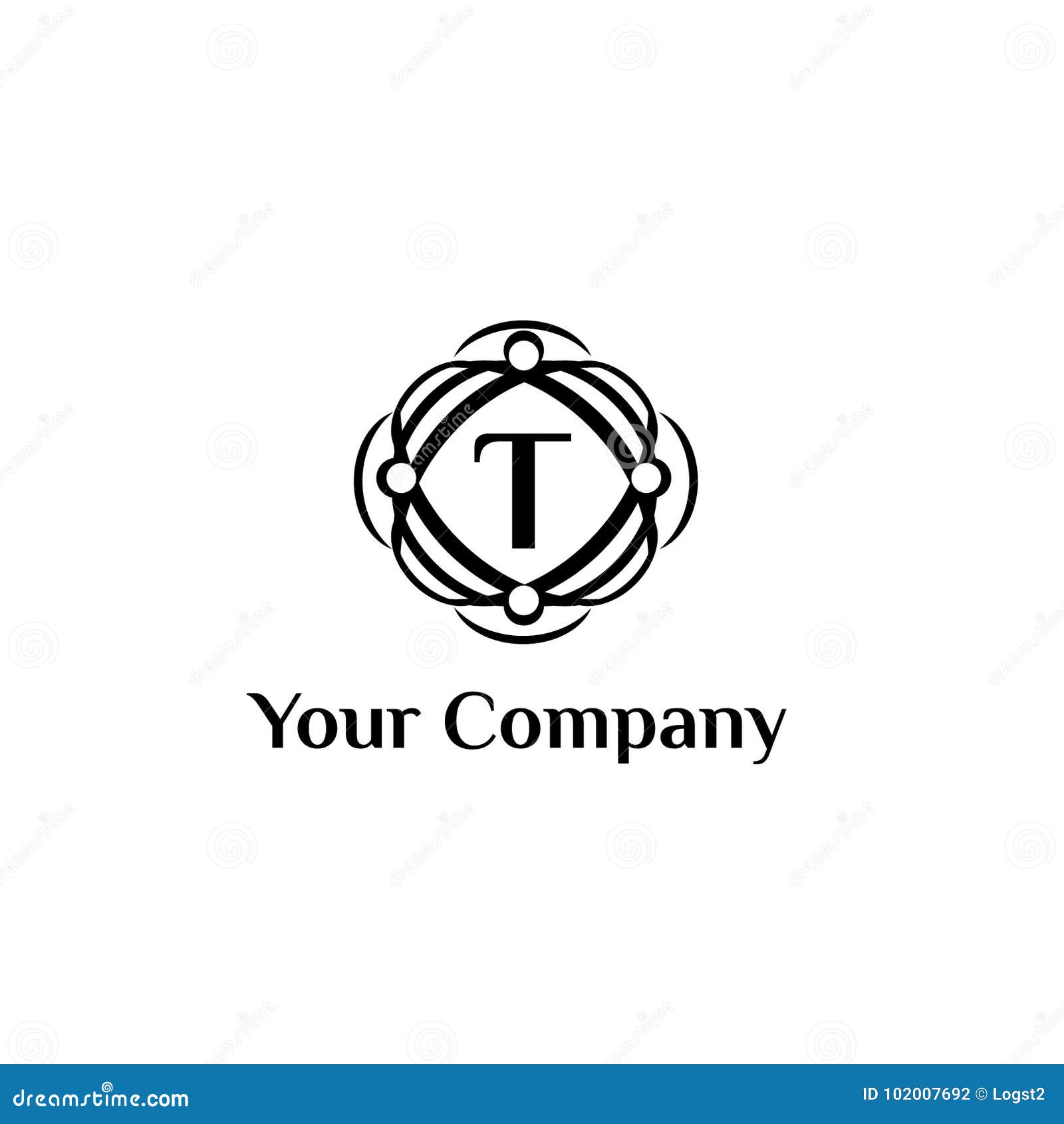 Plantilla Del Logotipo Del Vector De La Marca De La Moda Letra T ...