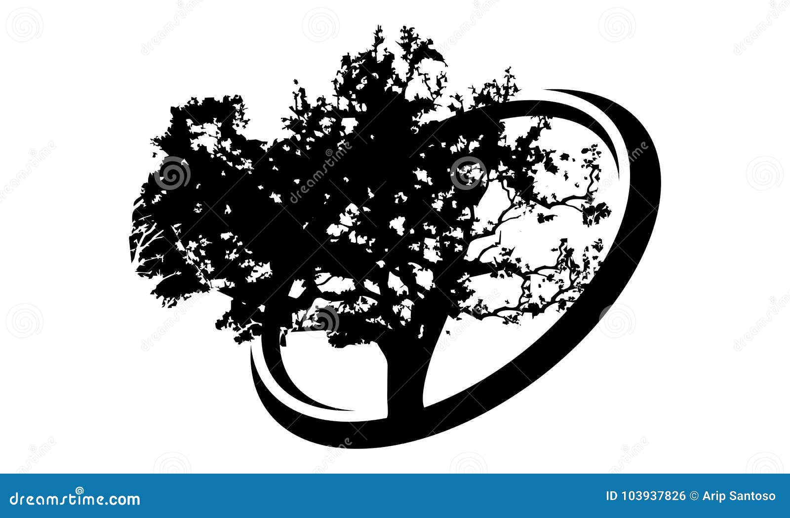 Plantilla del roble ilustración del vector. Ilustración de icono ...