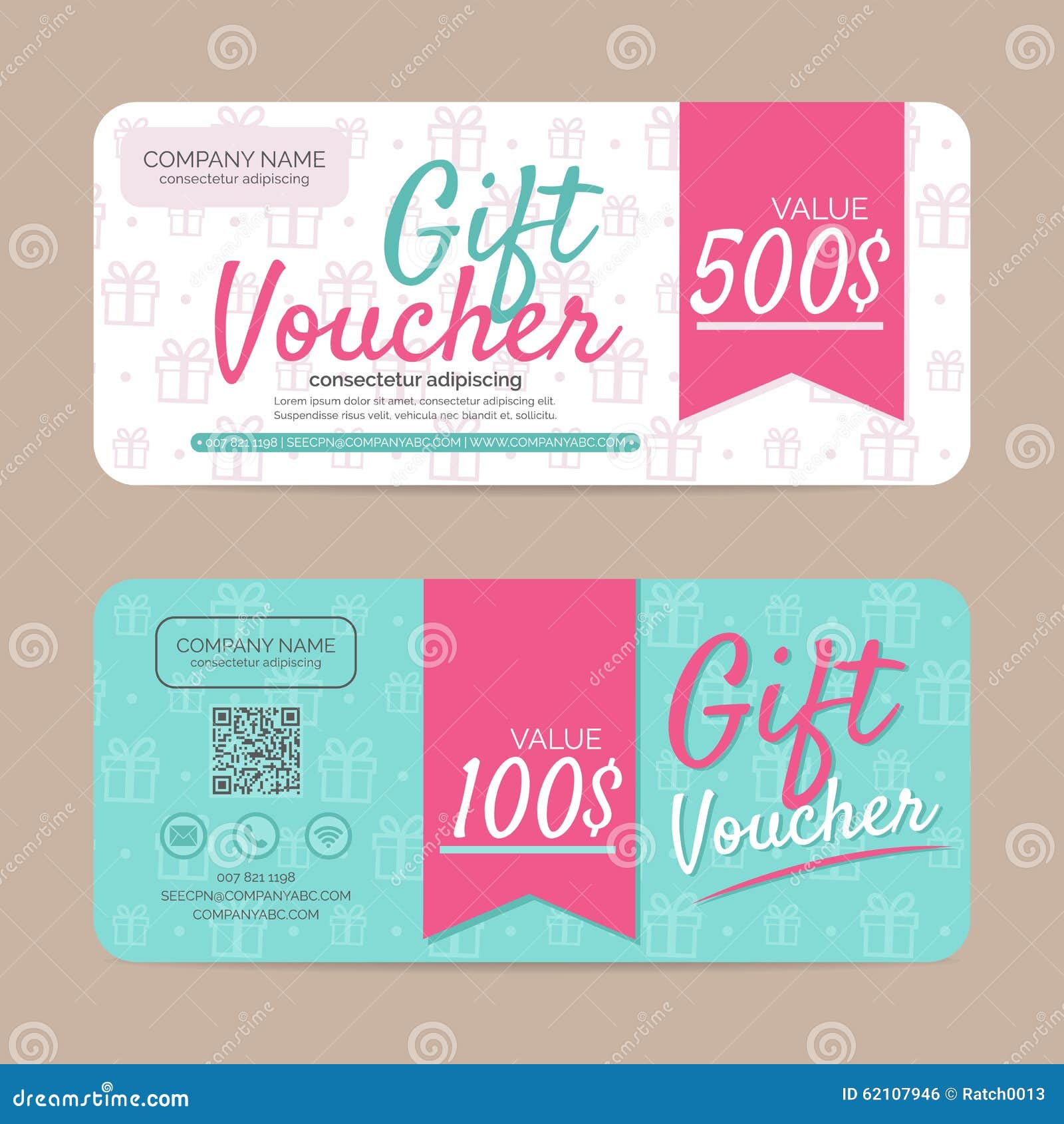 Plantilla Del Vale De Regalo Ilustración del Vector - Ilustración de ...