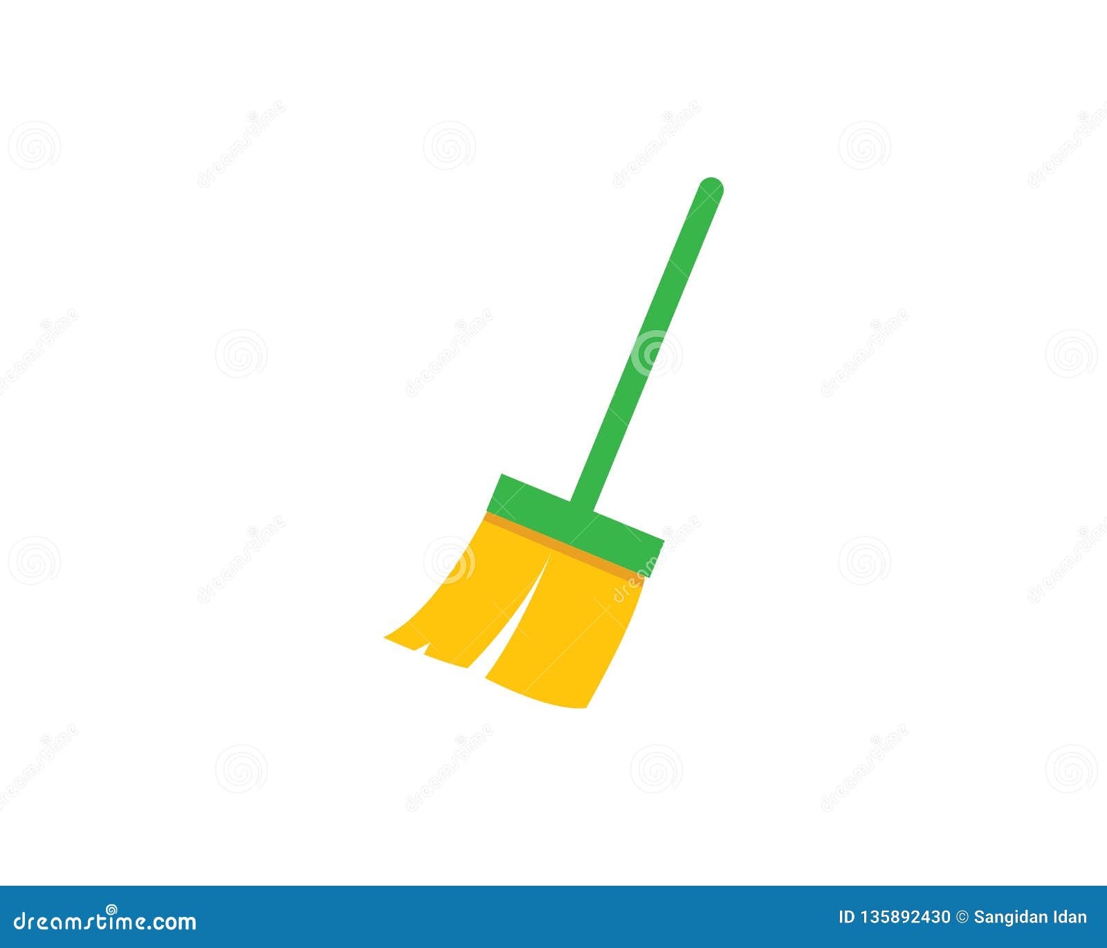 Plantilla Del Vector Del Ejemplo De La Escoba Ilustración del Vector ...