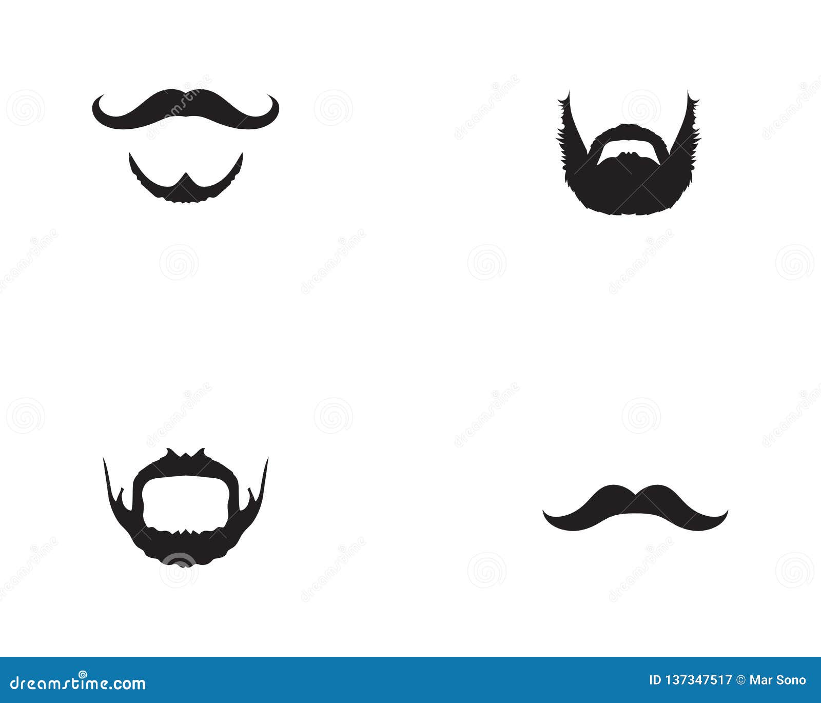 Plantilla Del Vector Del Logotipo Del Bigote Ilustración del Vector ...