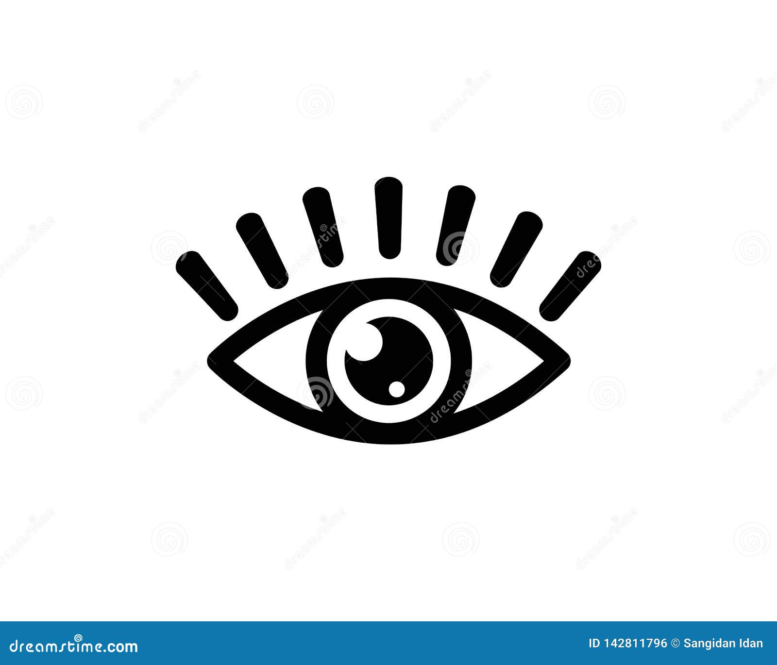 Plantilla Del Vector Del Logotipo Del Icono Del Ojo Ilustración del ...