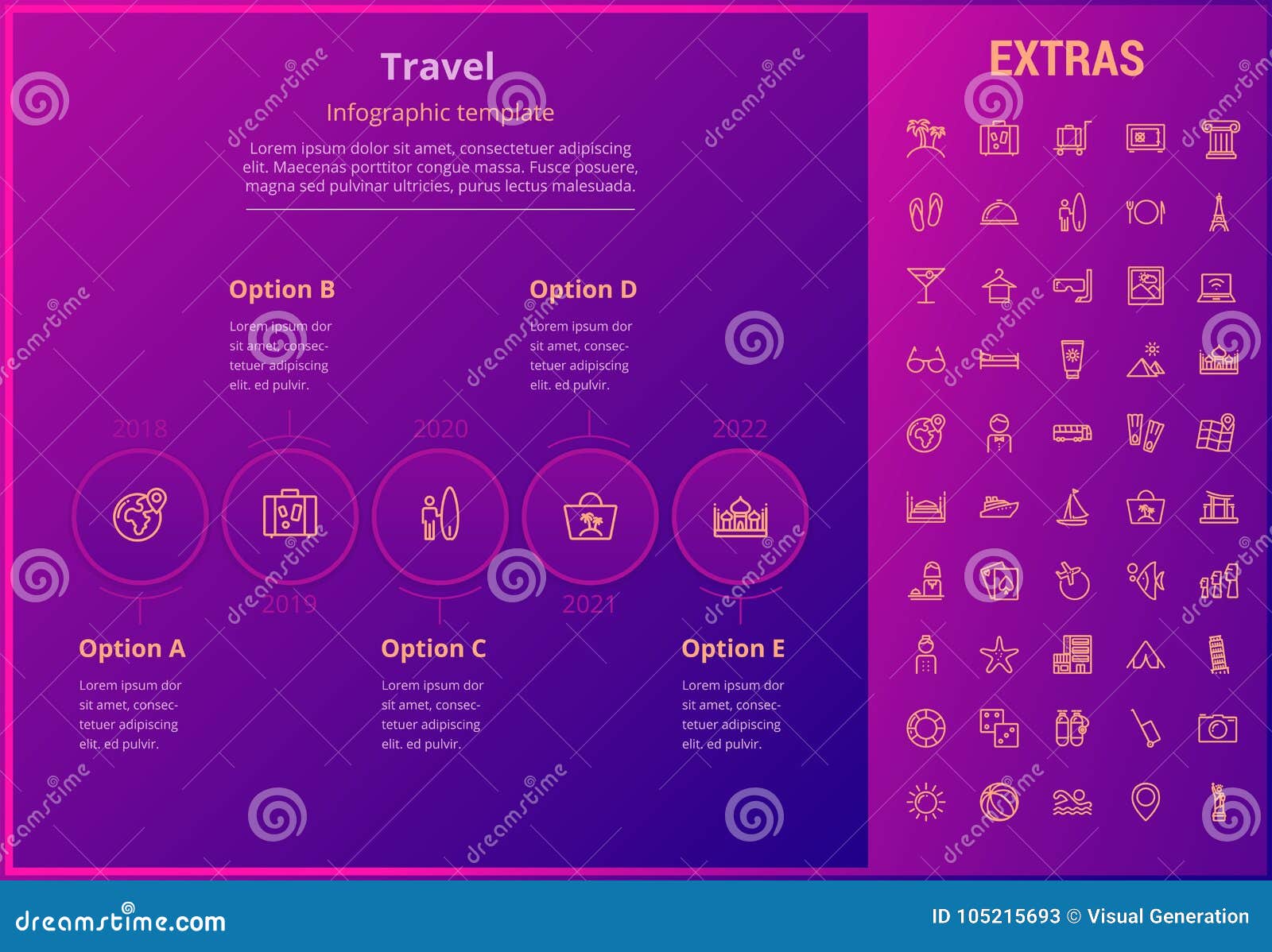 Plantilla, Elementos E Iconos Infographic Del Viaje Ilustración del ...