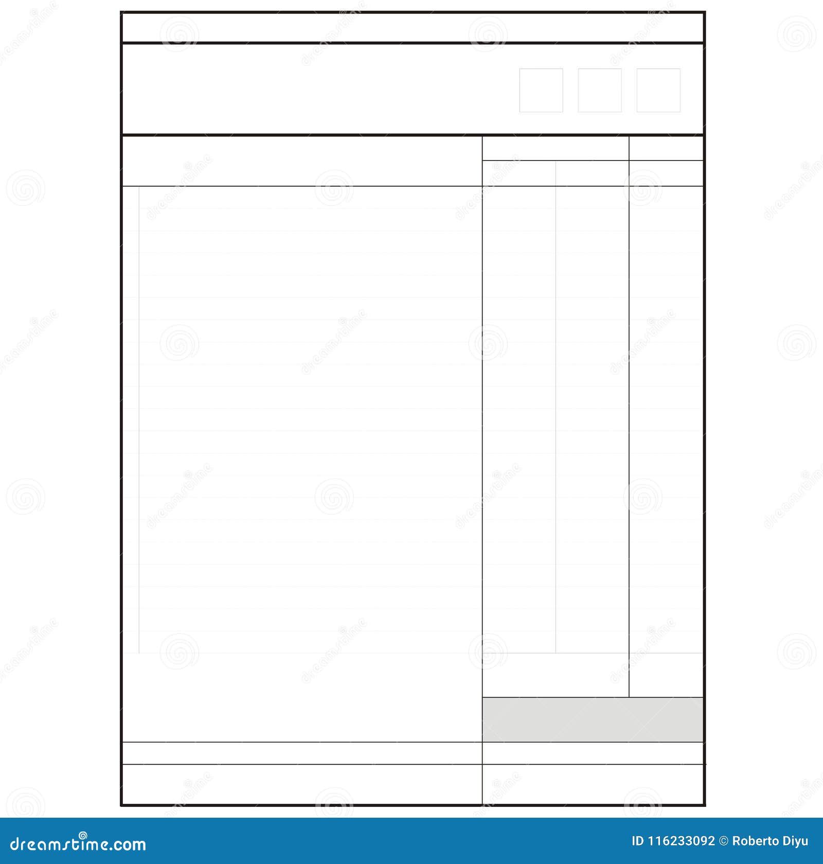 Plantilla Modelo De La Contabilidad Ilustración del Vector ...