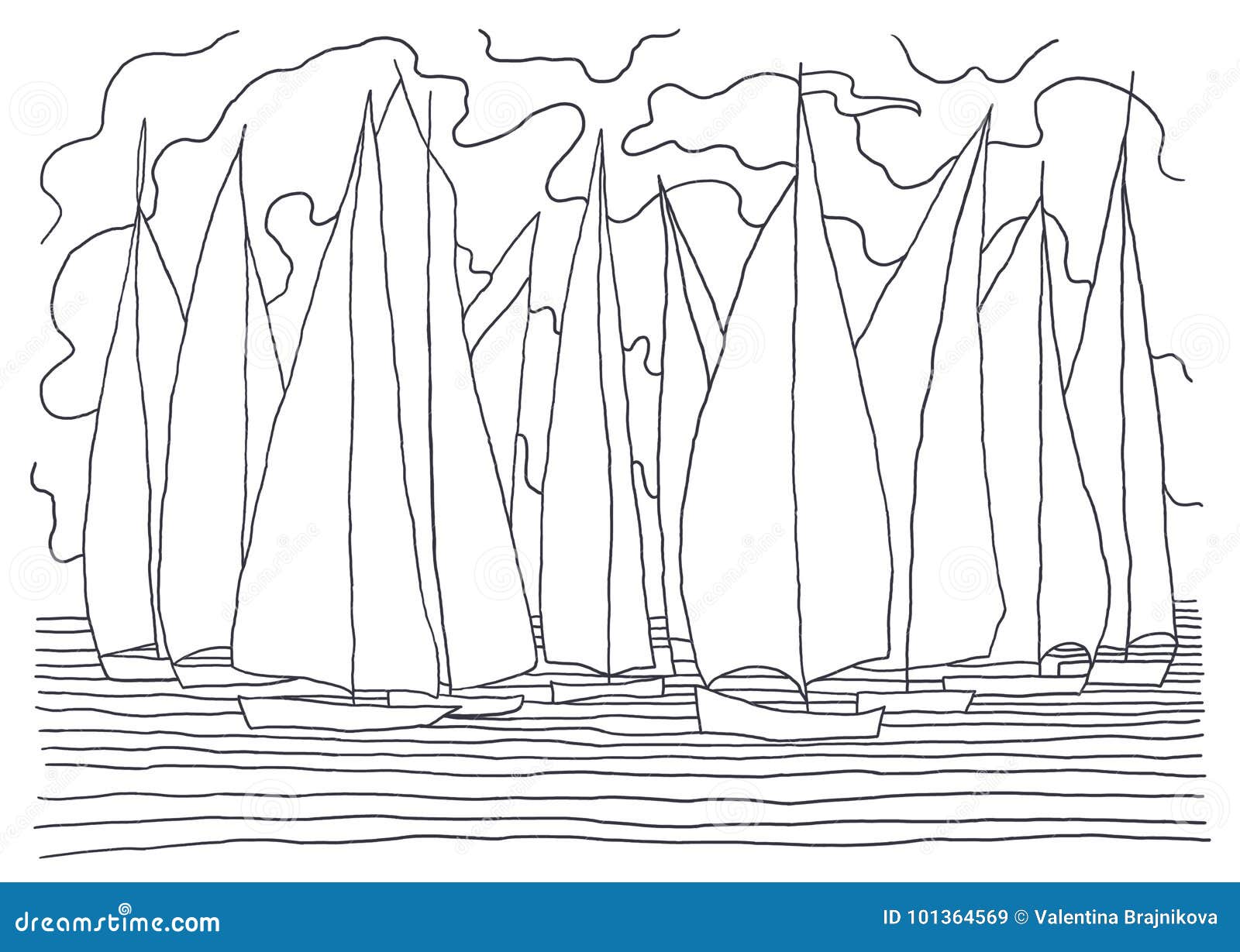 Plantilla Para Colorear Pintura De Paisaje Stock de ilustración ... Plantilla Para Colorear Pintura De Paisaje Stock de ilustración ...