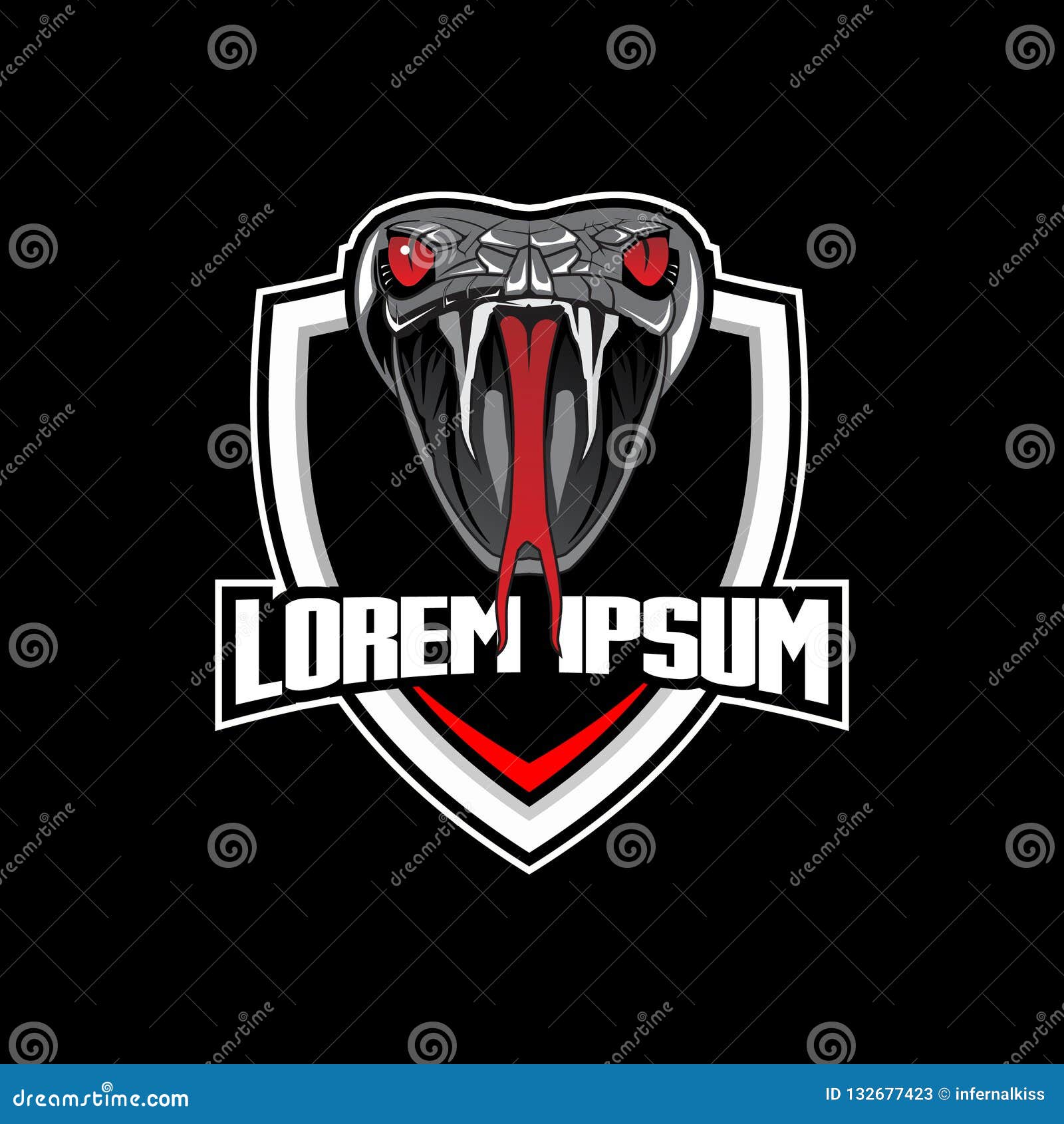 Plantilla Principal Del Logotipo Del Vector De La Serpiente Ilustración ...