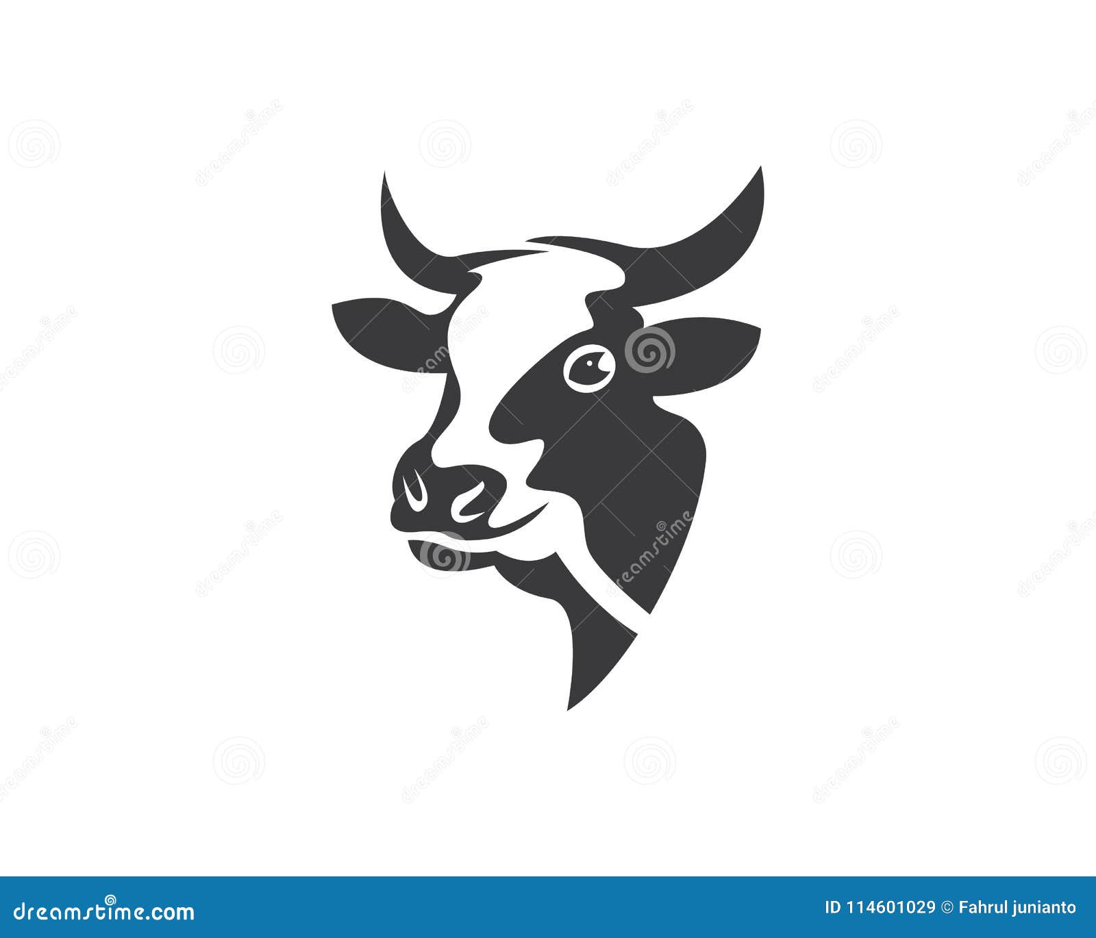 Plantilla Principal Del Vector Del Logotipo De La Vaca Ilustración del ...