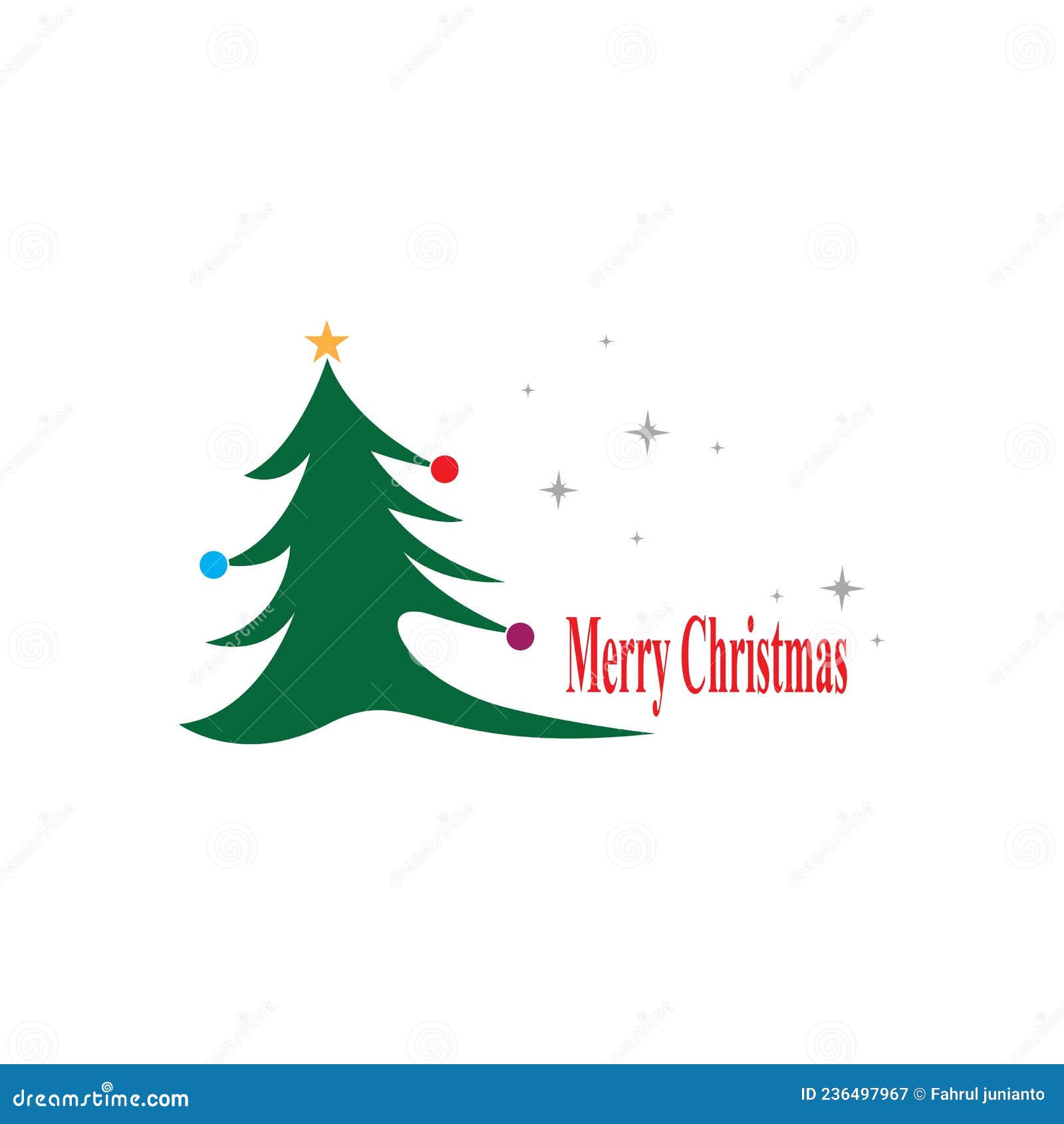 Plantilla Vectorial Del Logotipo De Navidad Ilustración del Vector ...