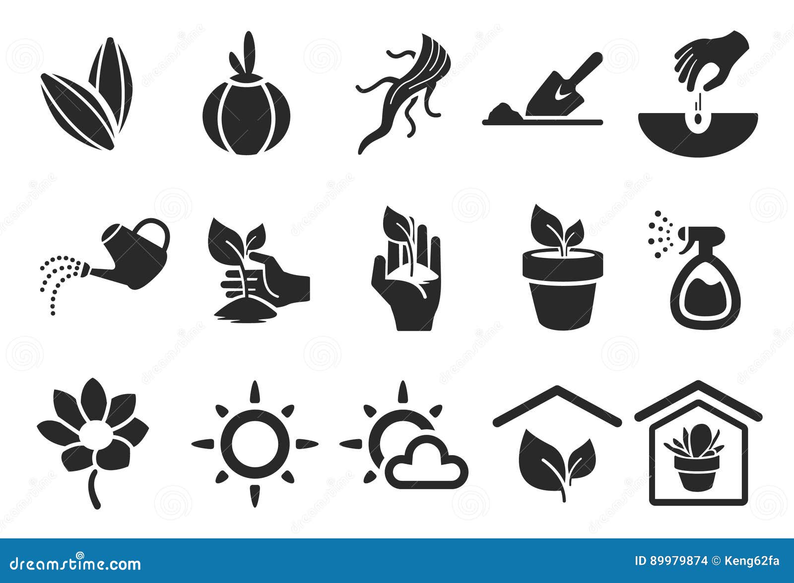 Planting Icons stock vector. Illustration of cultivated - 89979874