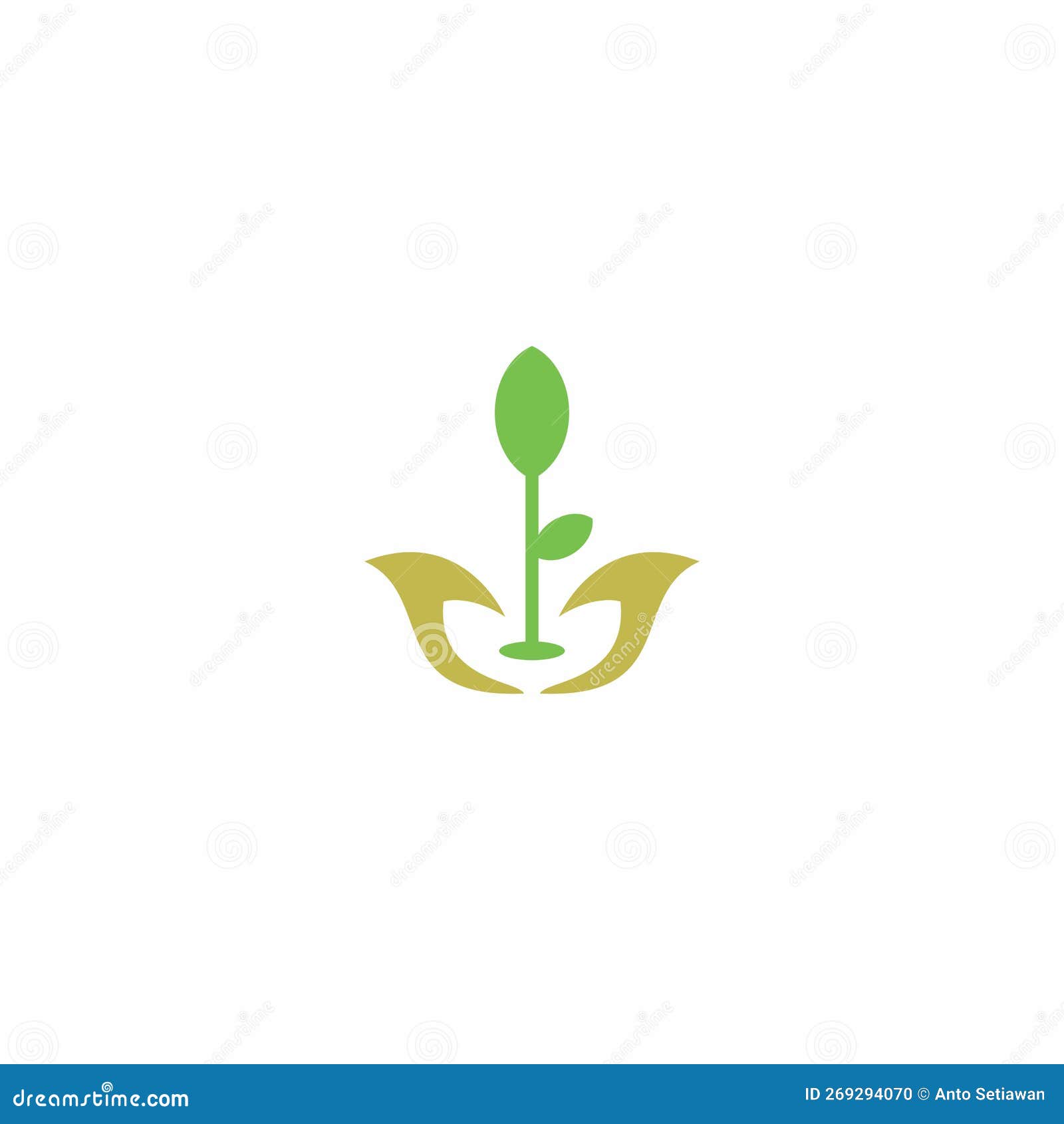 Planting Tree Seedlings Logo Vector Illustration Stock Vector ...