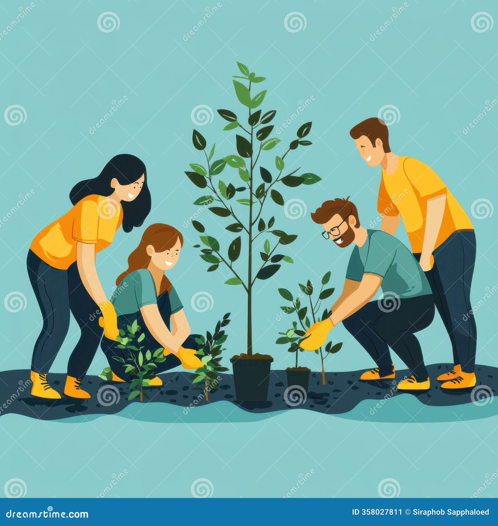 Planting Trees with Friends, Promoting Teamwork and Environmental Care ...