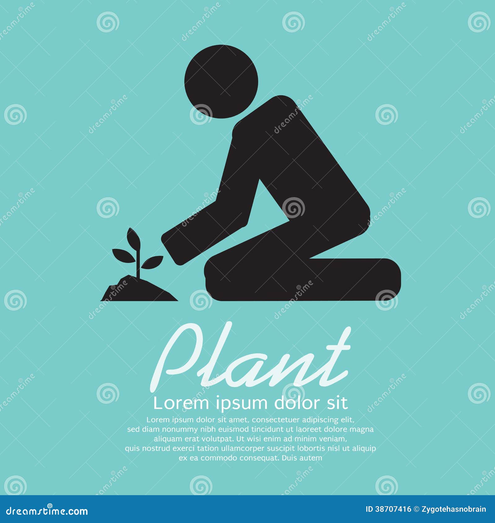 Planting Vector Illustration Stock Vector - Illustration of watering ...